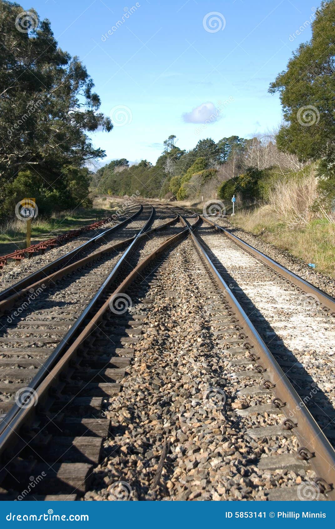 De Lijnen van de spoorweg stock afbeelding. Image of bomen - 5853141