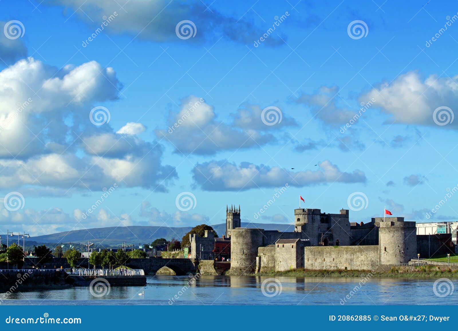 De Limerick Ierland Van Het Kasteel Van Johns Van De Koning Stock ...