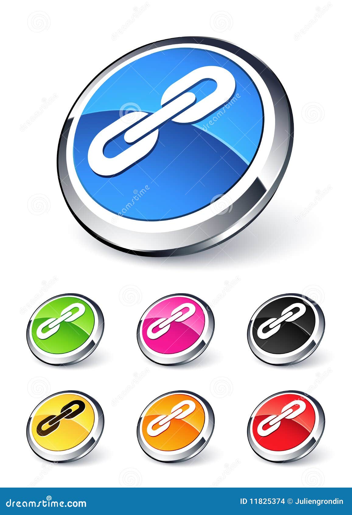 De link van het pictogram vector illustratie. Illustration of ...