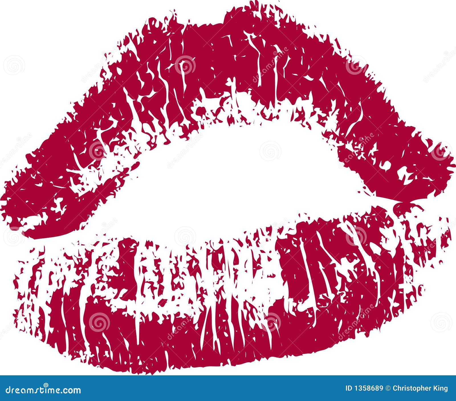 De Lippen van de kus vector illustratie. Illustration of minnaars - 1358689