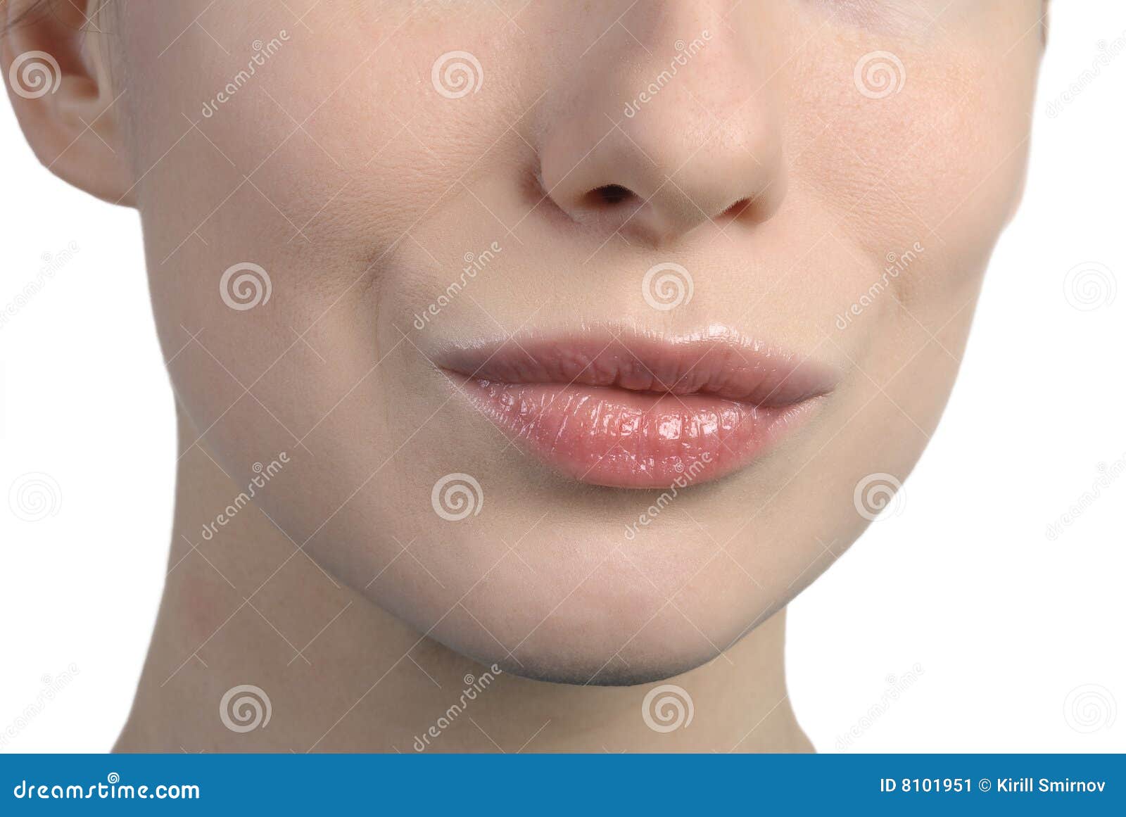 De Lippen Van De Vrouw Het Kussen Stock Afbeelding - Image of ...