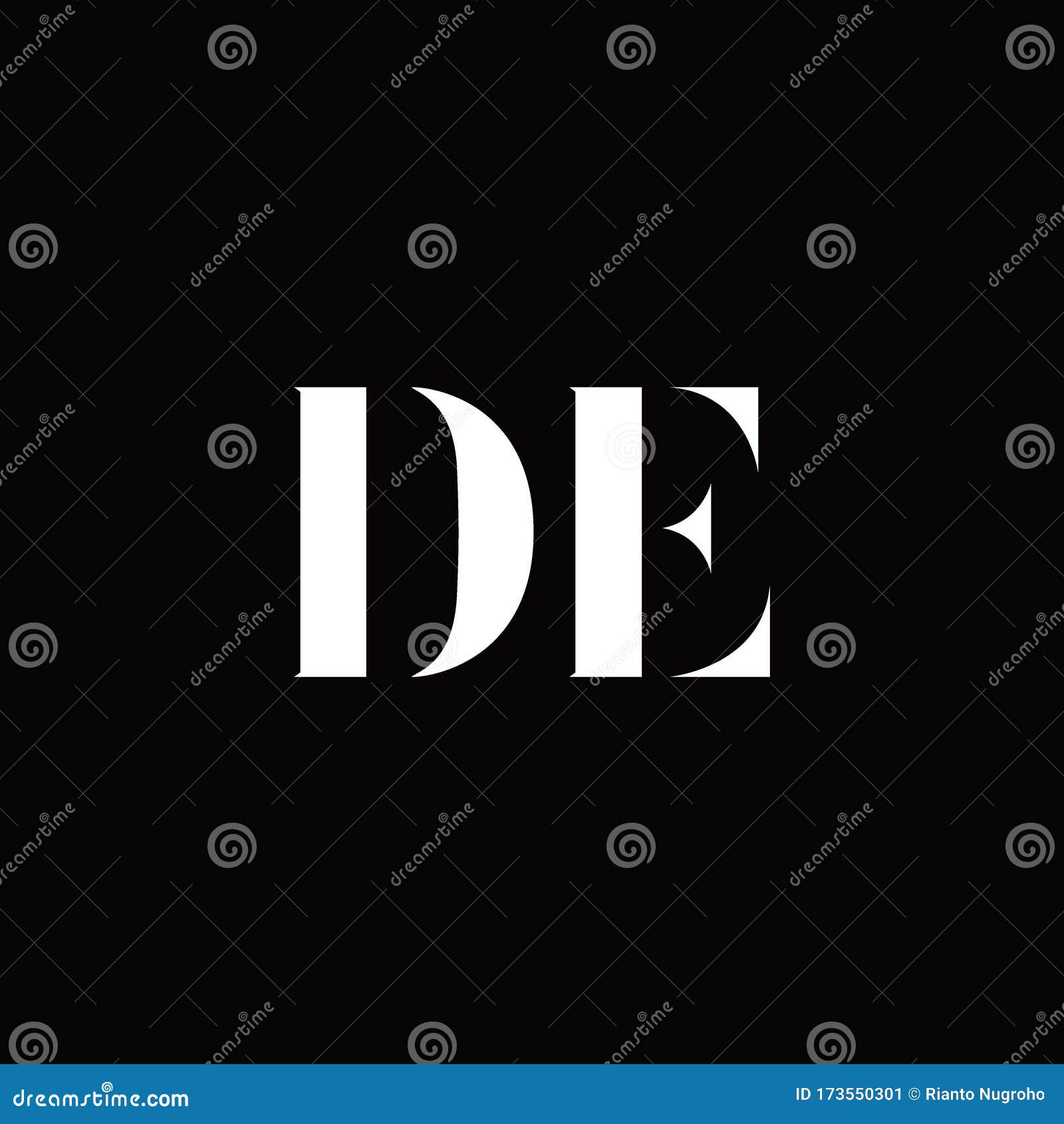 DE Logo Letter Initial Logo Designs Template Stock Vector ...