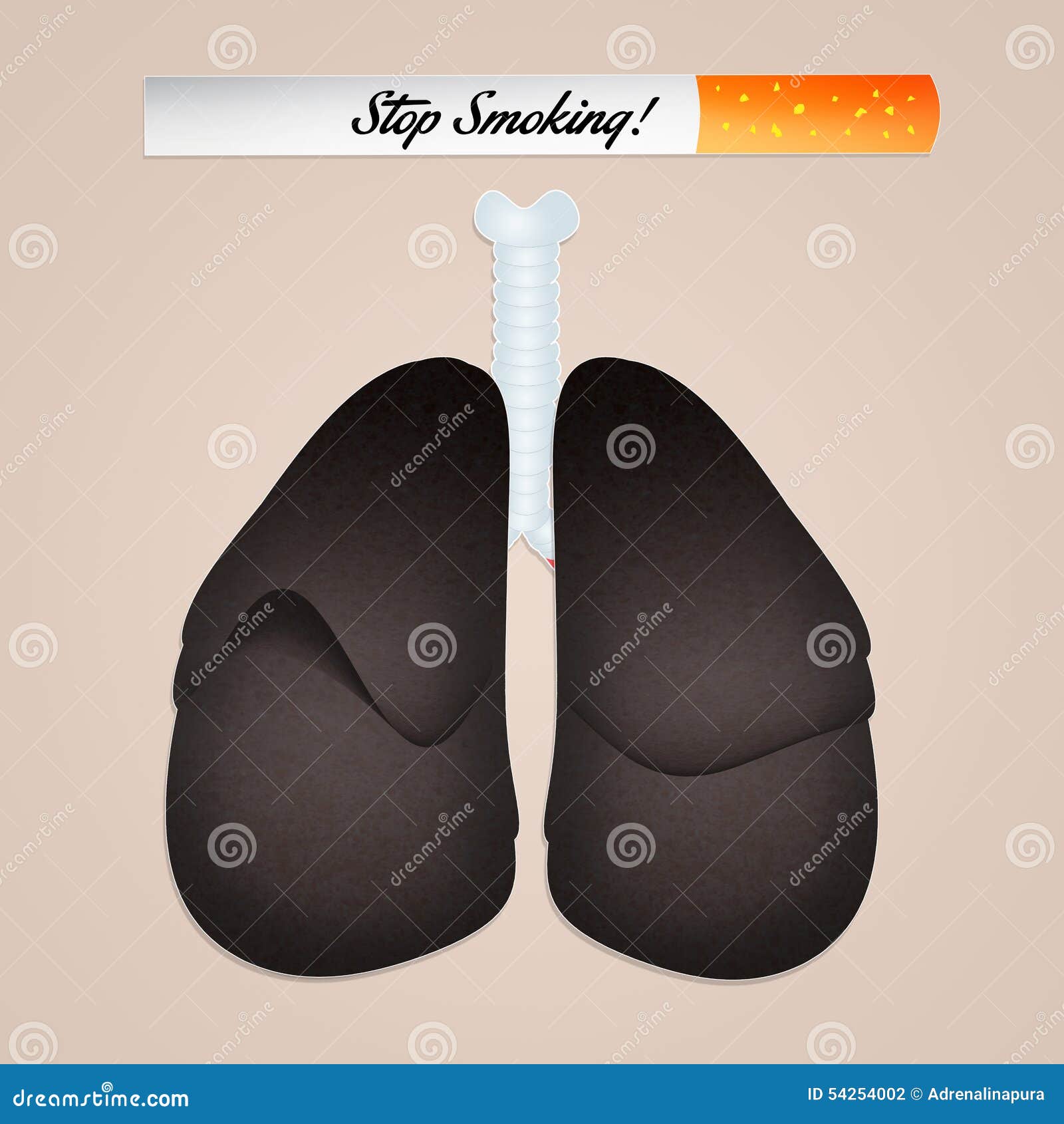 De Longen van de roker stock illustratie. Illustration of anatomie ...