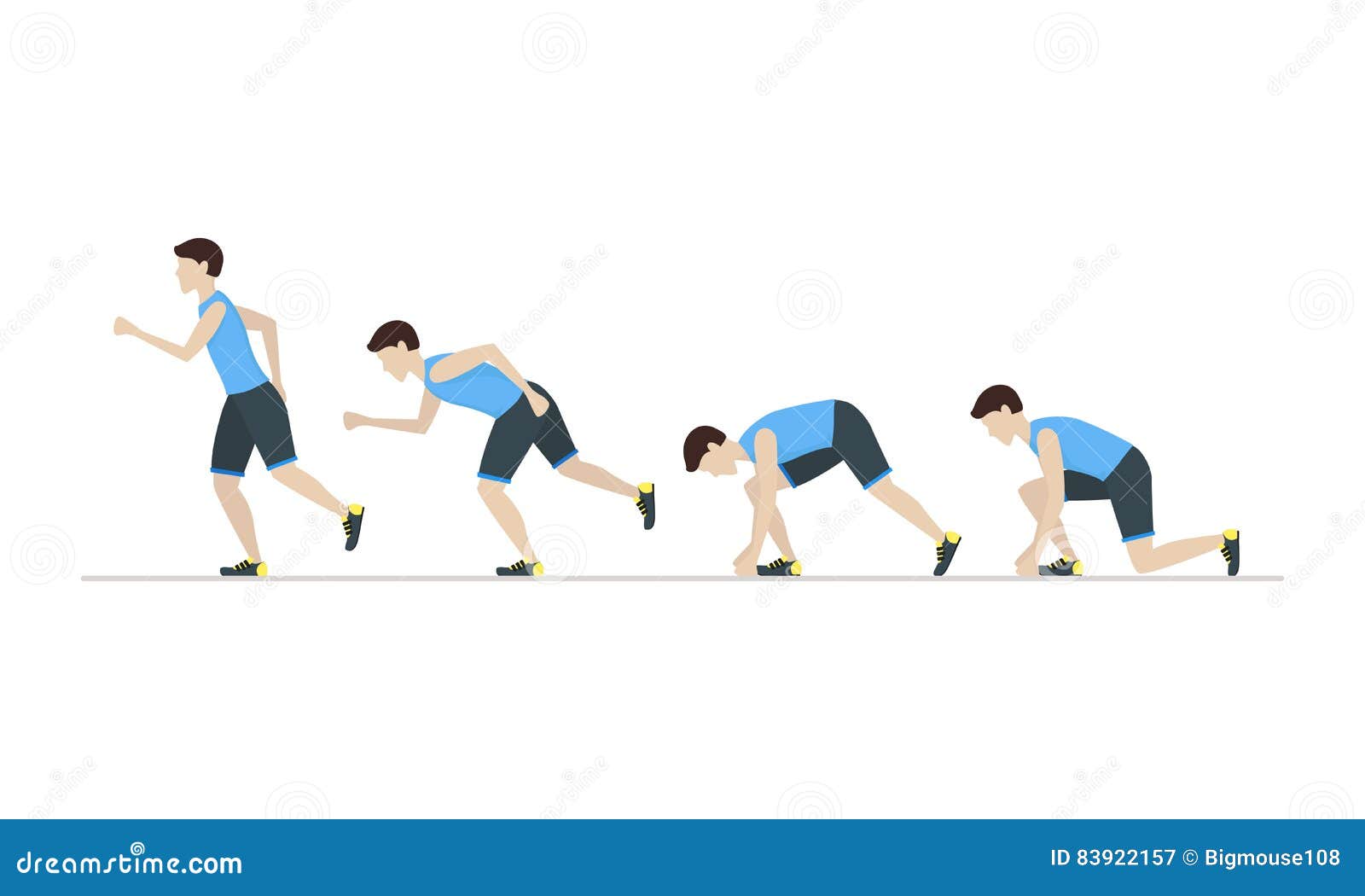 De Lopende Geplaatste Posities Van De Mensenstap Vector Vector ...