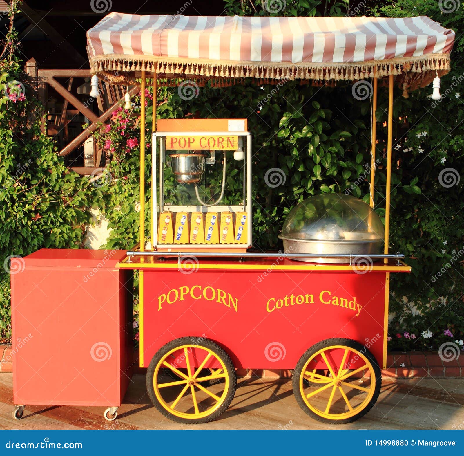 De Maker Van De Popcorn En Van De Gesponnen Suiker Stock Foto - Image ...