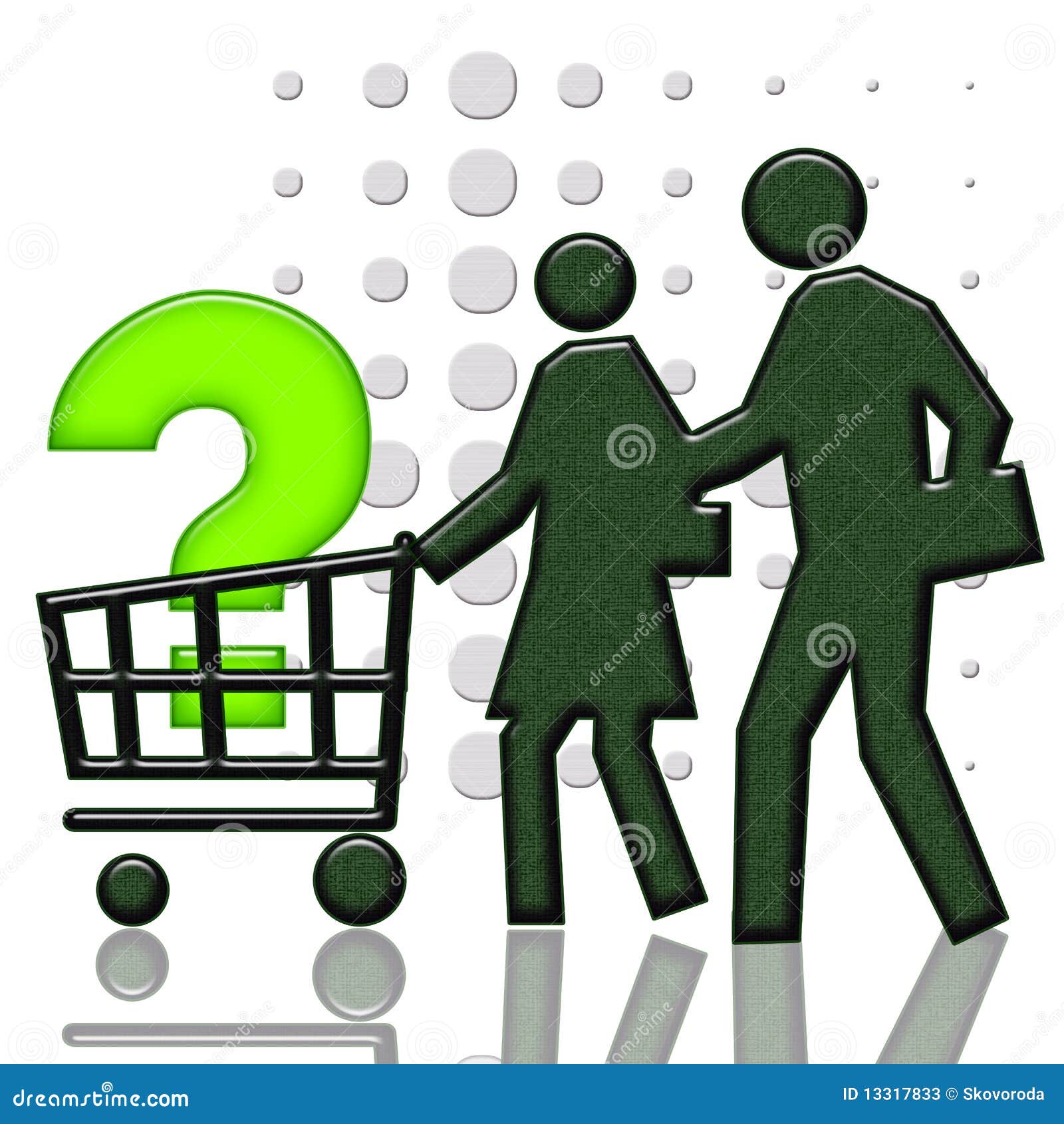 De Mand van de consument stock illustratie. Illustration of manden ...