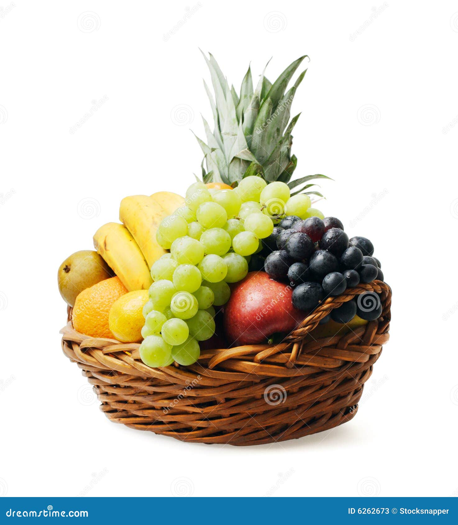 De mand van het fruit stock afbeelding. Image of druif - 6262673