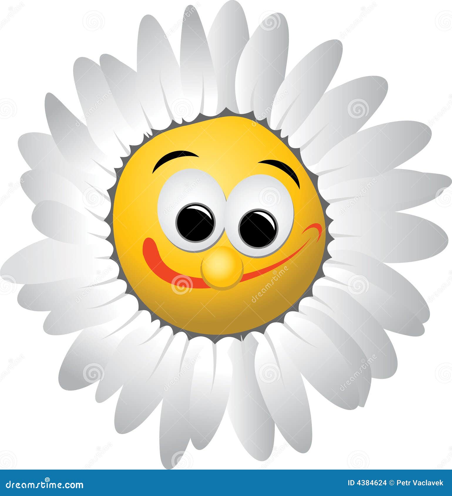 De Margriet Van Het Beeldverhaal Vector Illustratie - Illustration of ...