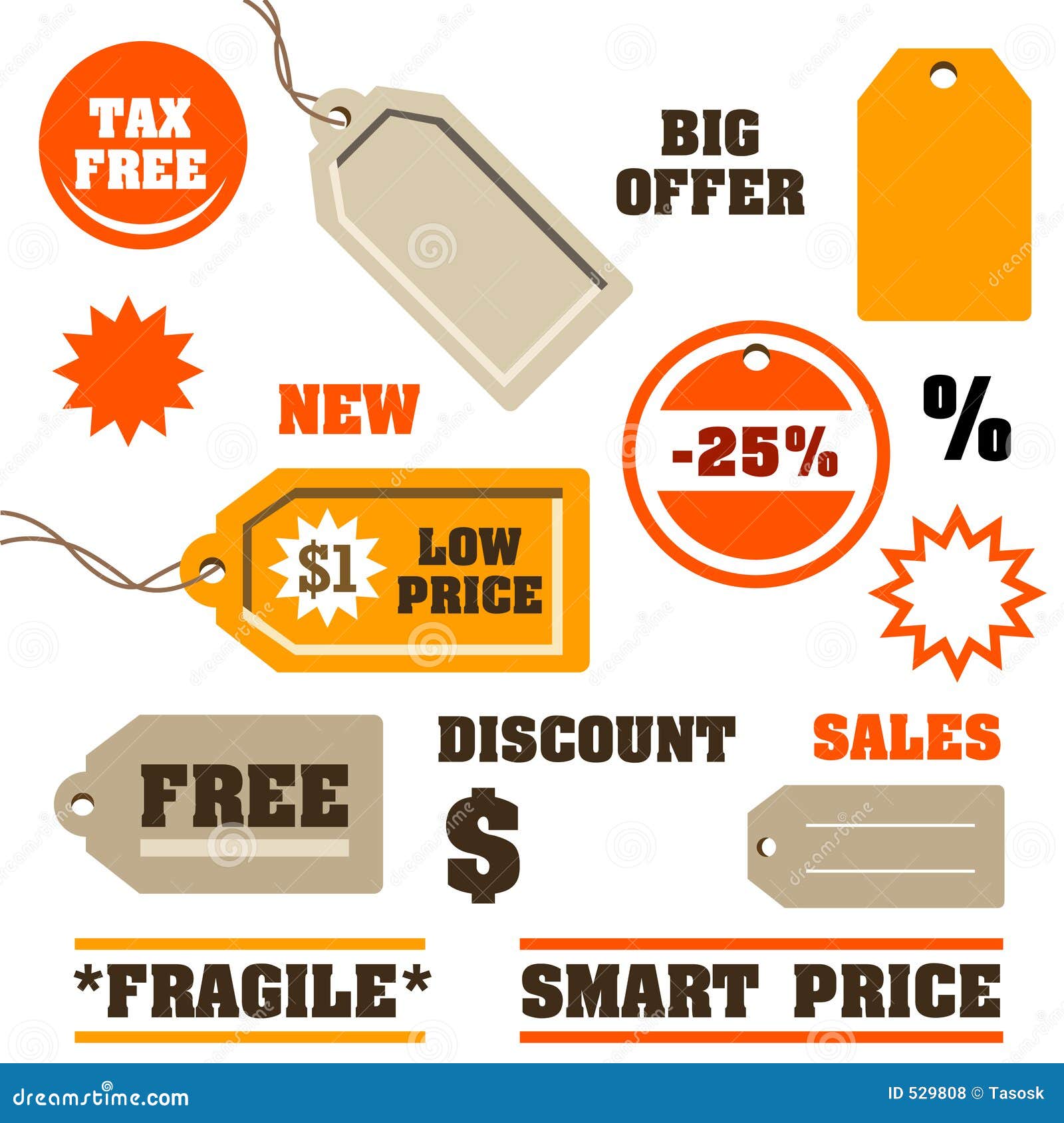 De Markeringen Van De Verkoop Vector Illustratie - Illustration of ...