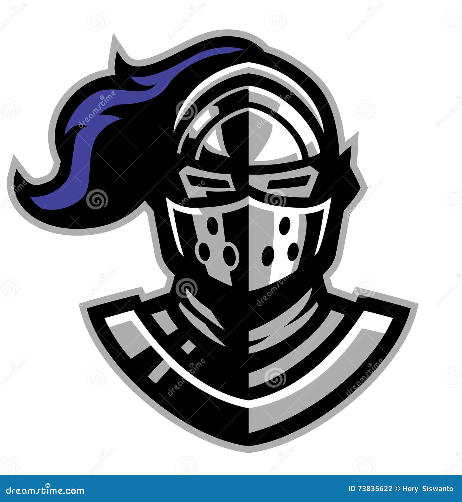 De Mascotte Van De Ridderhelm Vector Illustratie - Illustration of heer ...