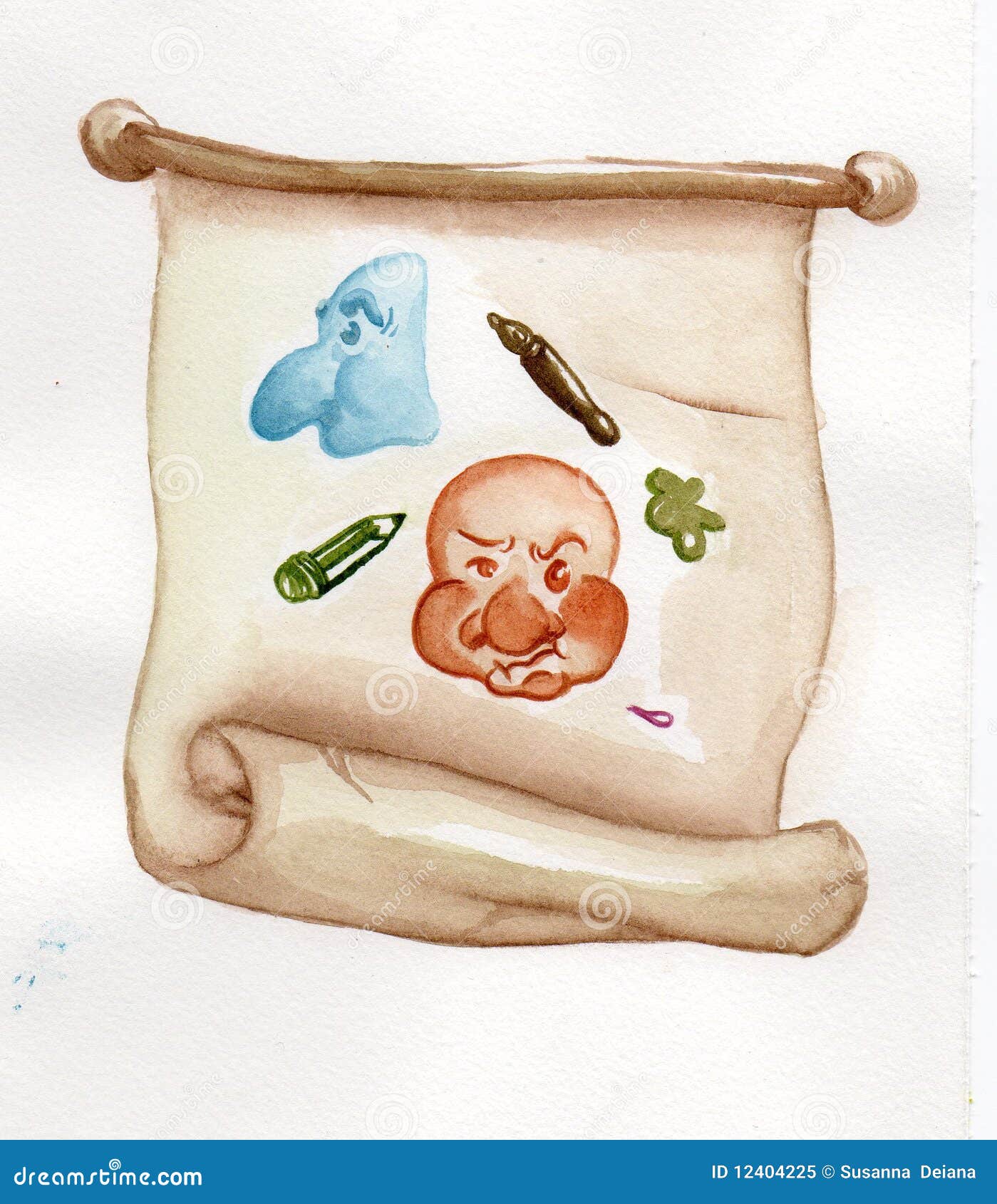 De Maskers Van Het Perkament Stock Illustratie - Illustration of humeur ...