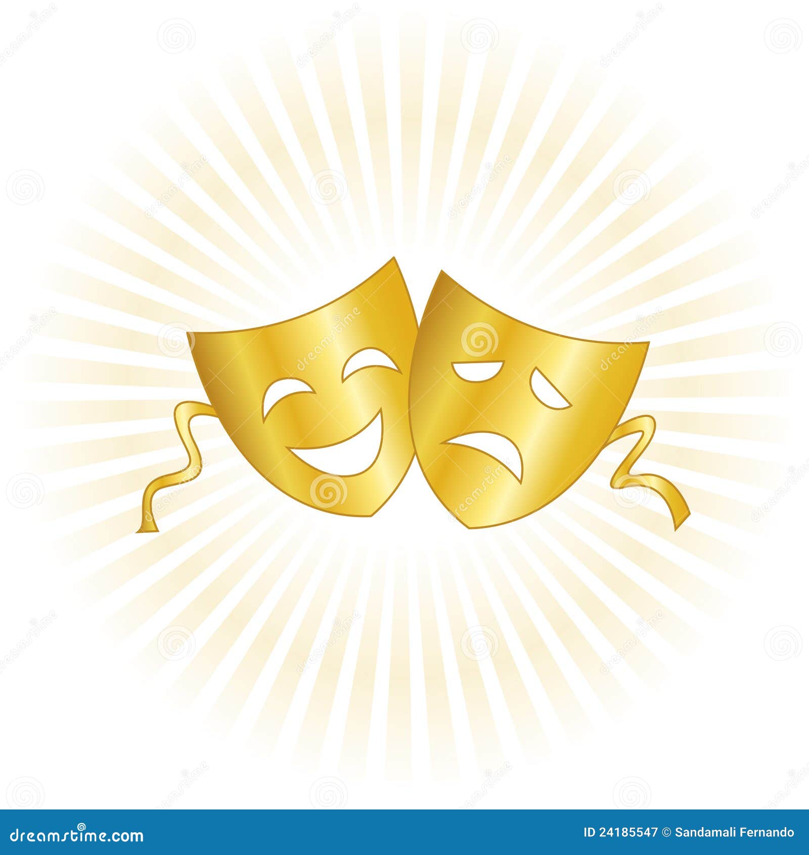 De maskers van het theater vector illustratie. Illustration of ...