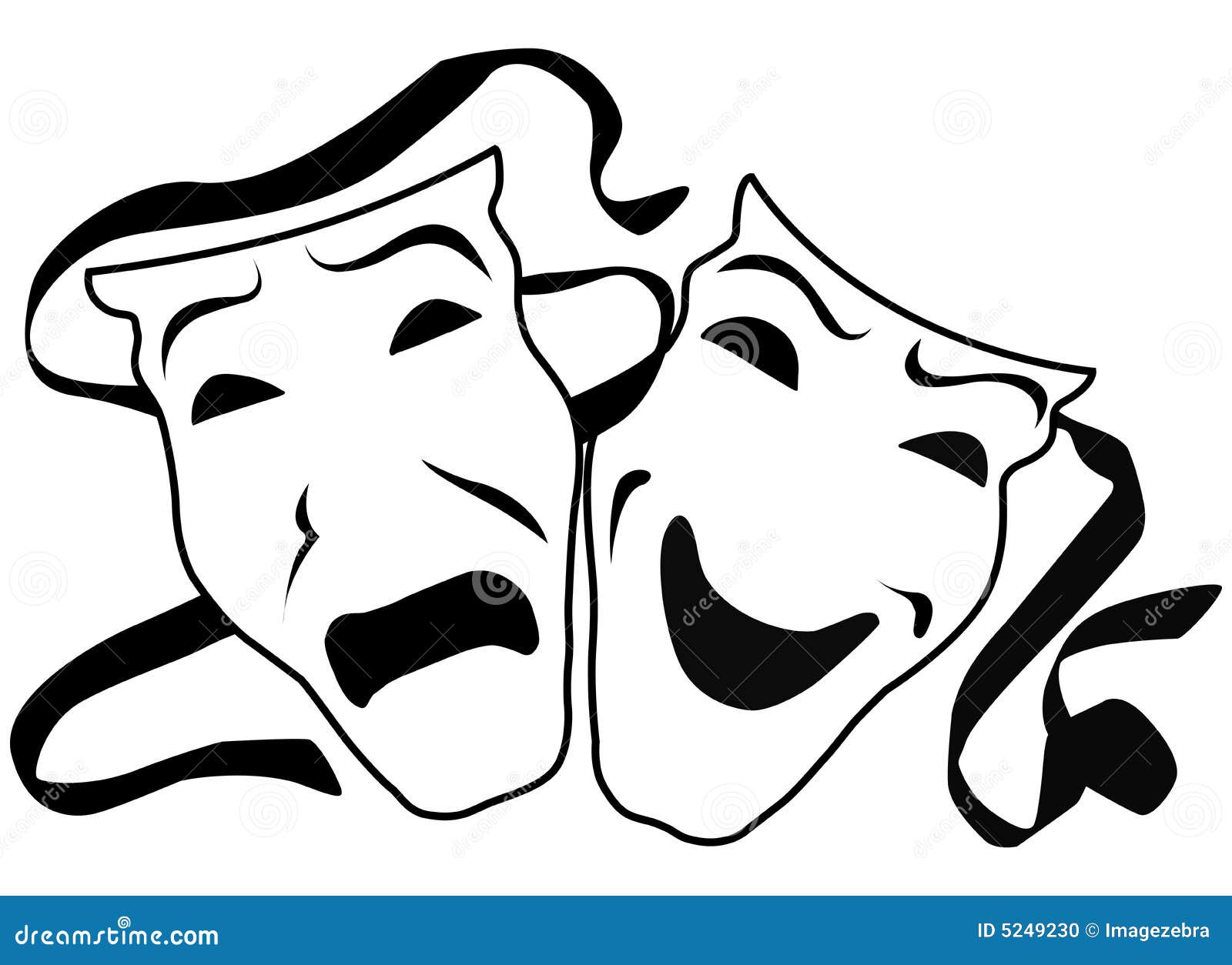 De Maskers van het theater vector illustratie. Illustration of ...