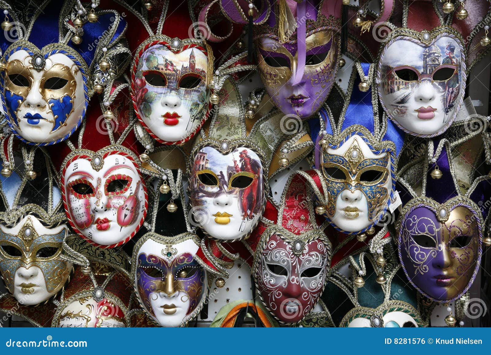 De Maskers Venetië Van Carnaval Stock Foto - Image of italiaans ...