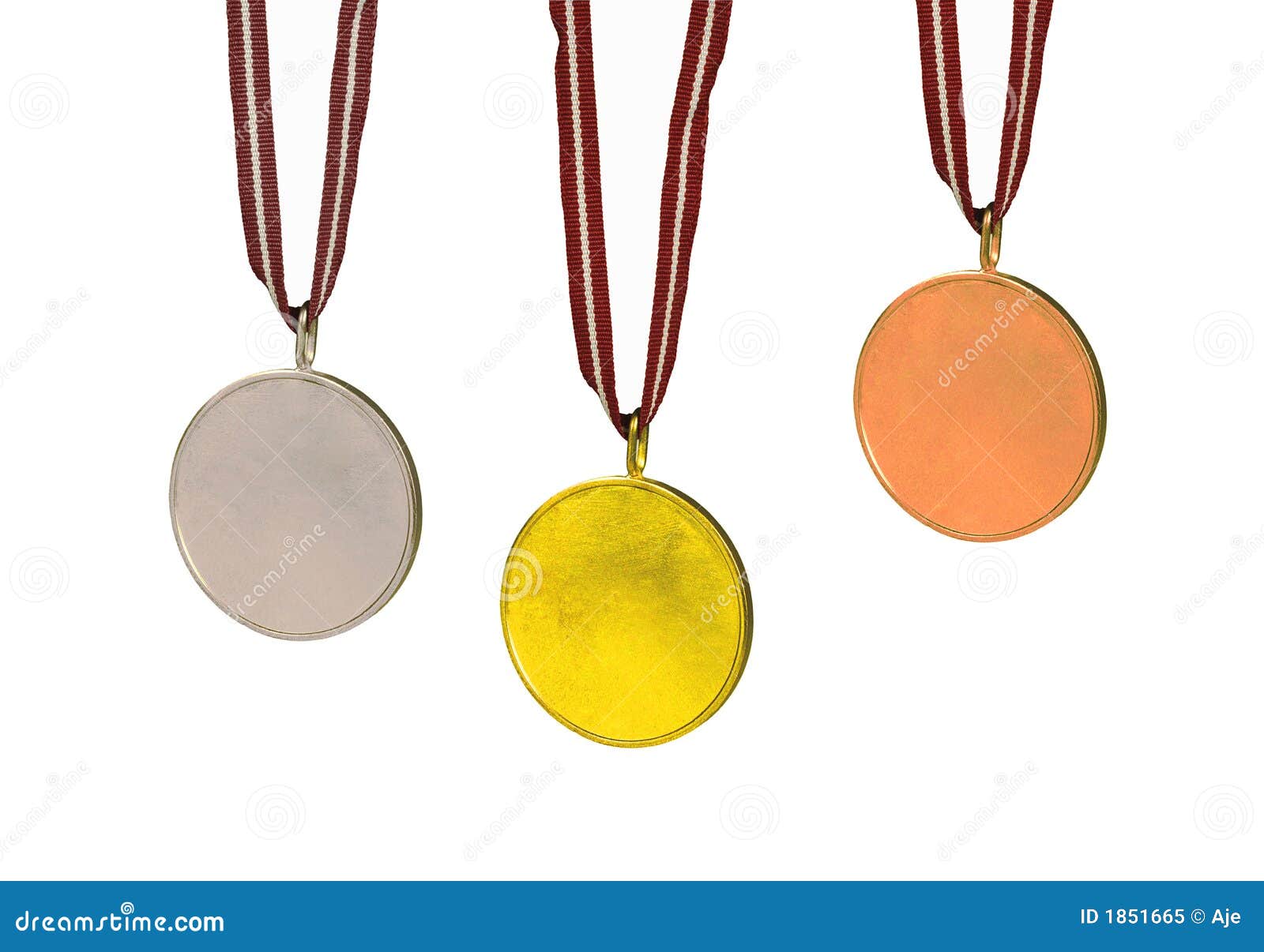 De Medailles Van Het Goud, Van Het Zilver En Van Het Brons Stock ...