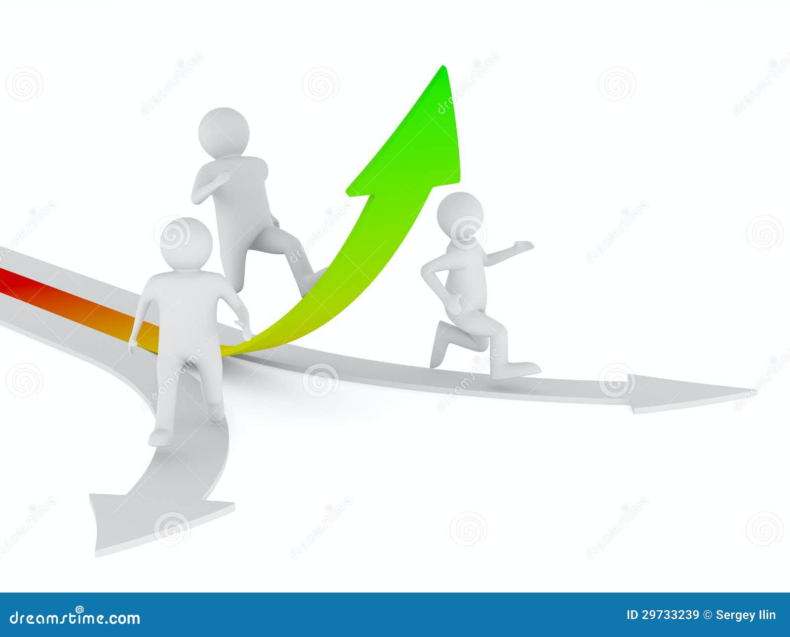 De mens beklimt pijl stock illustratie. Illustration of leider - 29733239