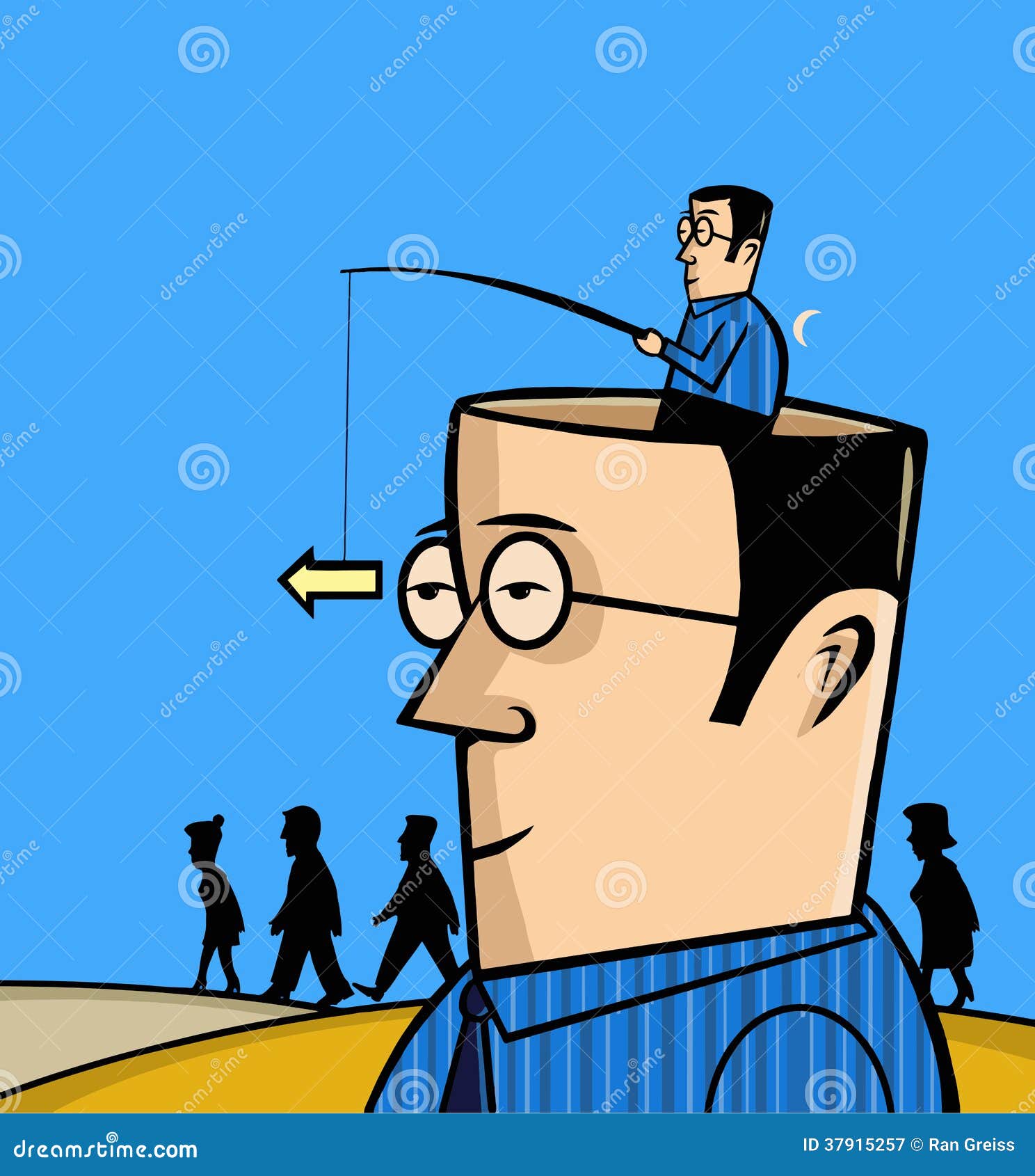 De Mens Neemt Het Juiste Besluit Stock Illustratie - Illustration of ...