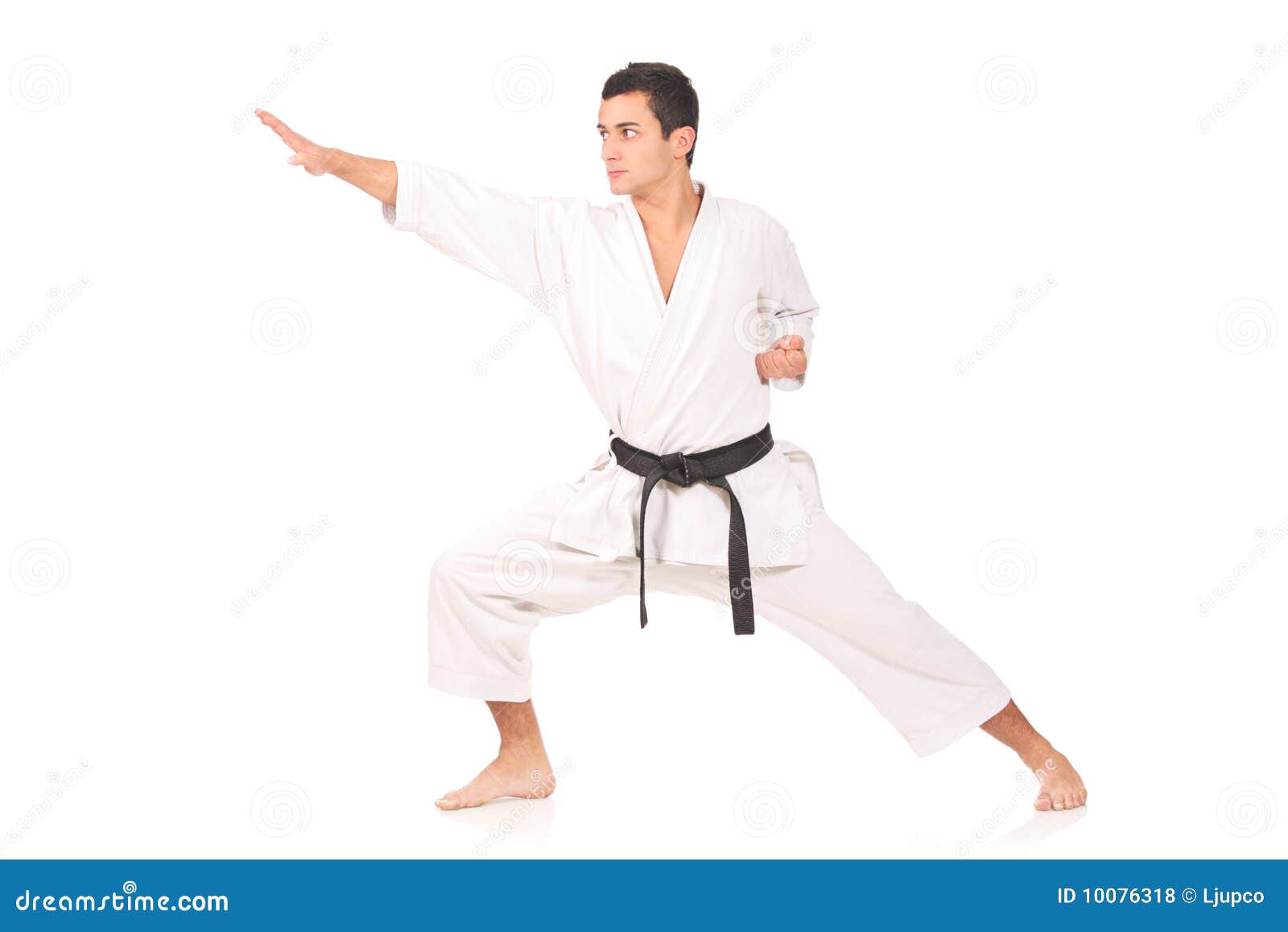 De mens van de karate stock foto. Image of aanval, klap - 10076318