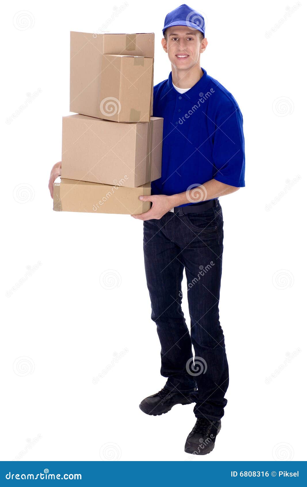 De mens van de levering stock foto. Image of gelukkig - 6808316