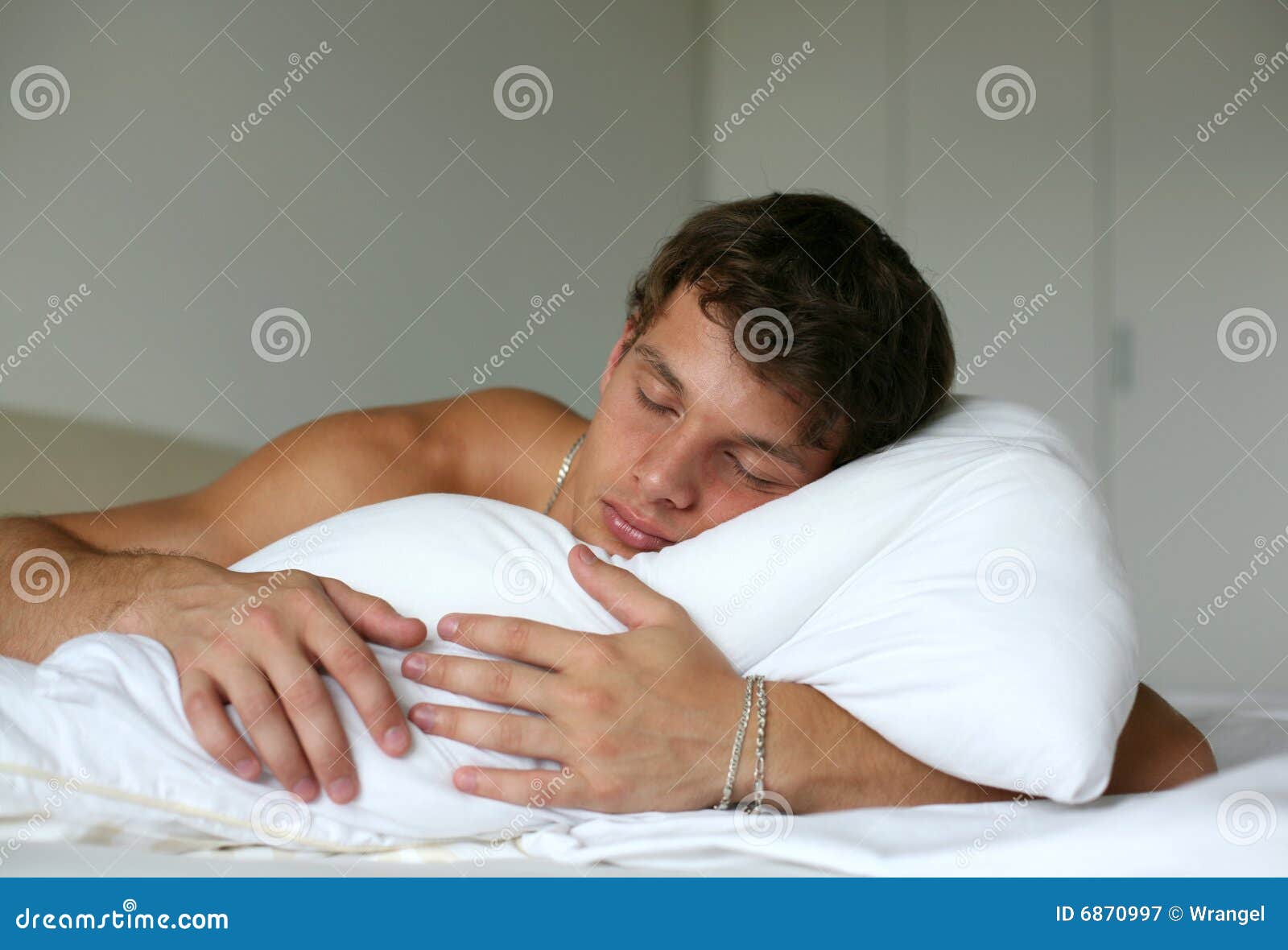 De Mens van de slaap stock afbeelding. Image of huis, achtergrond - 6870997