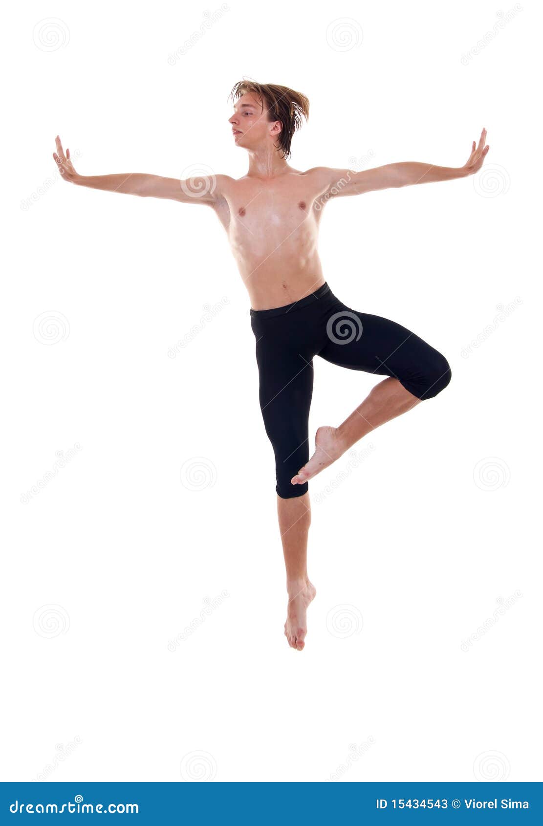 De Mens Van Het Ballet Het Springen Stock Afbeelding - Image of mens ...