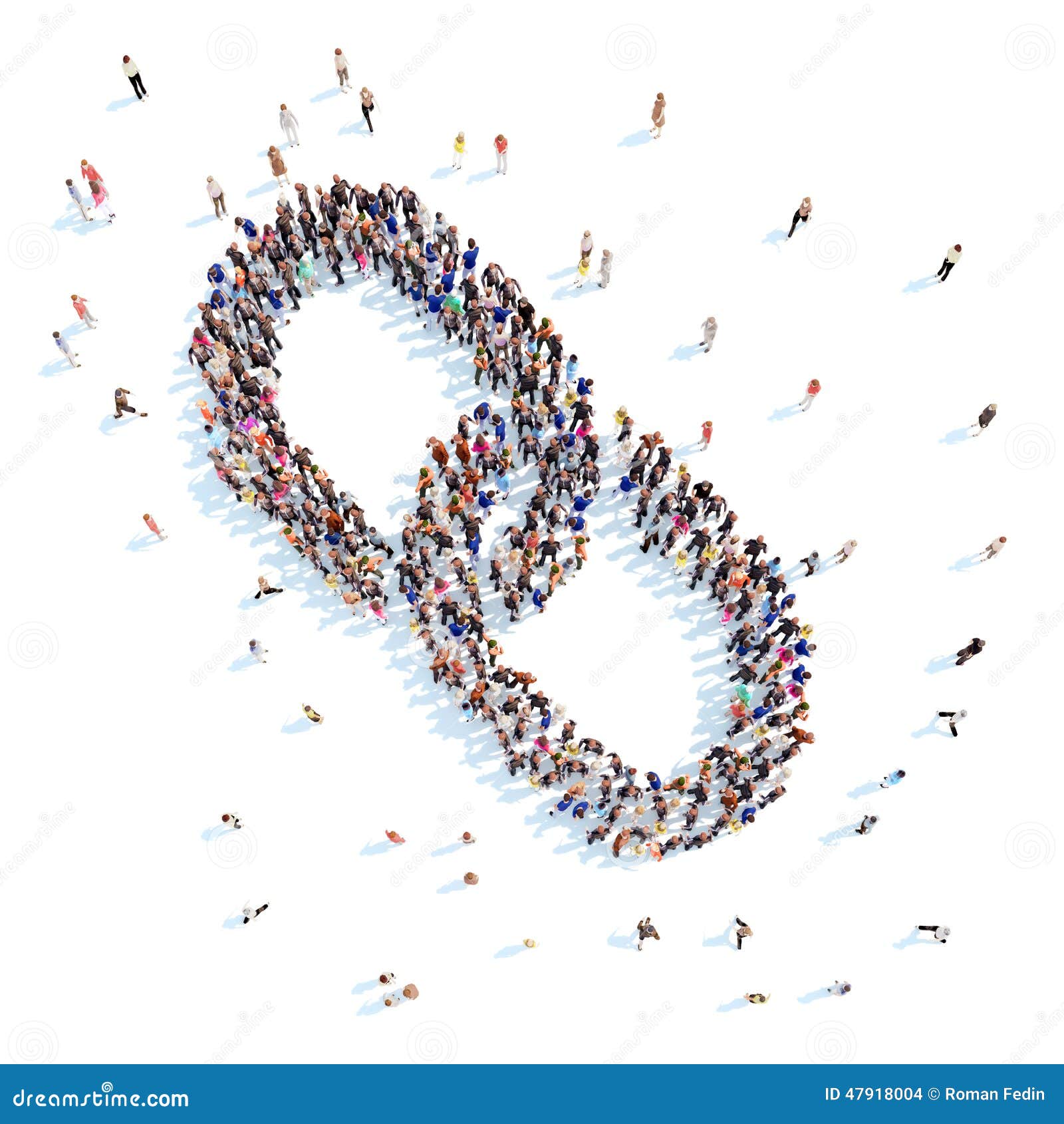 De Mensen in De Vorm Van Een Ketting Verbinden Stock Illustratie ...