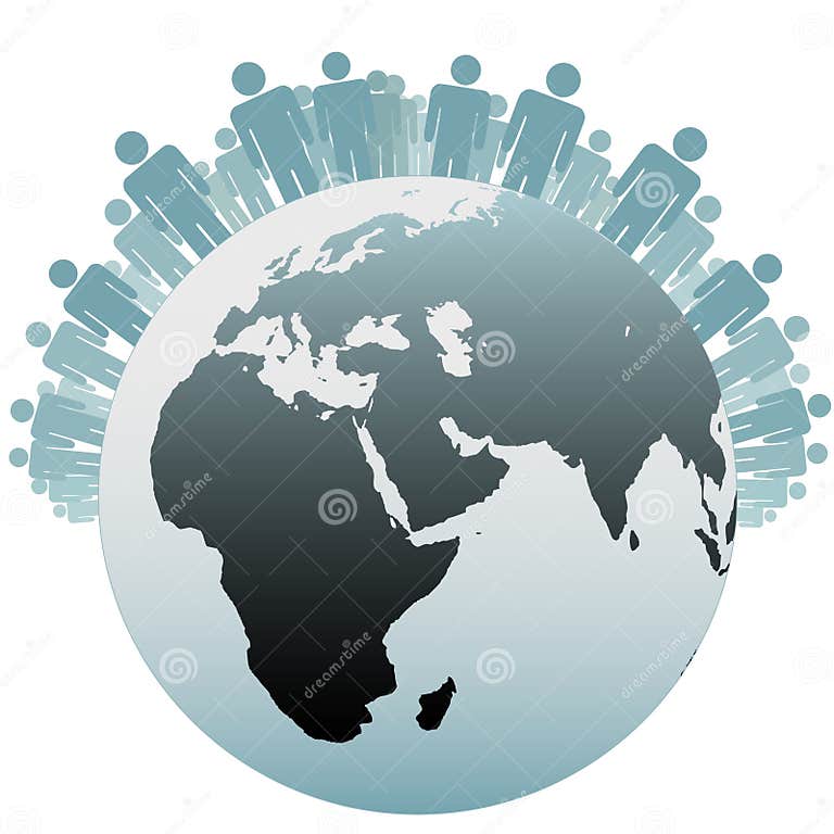 De Mensen Van Het Symbool Als Bevolking Van De Aarde Vector Illustratie ...