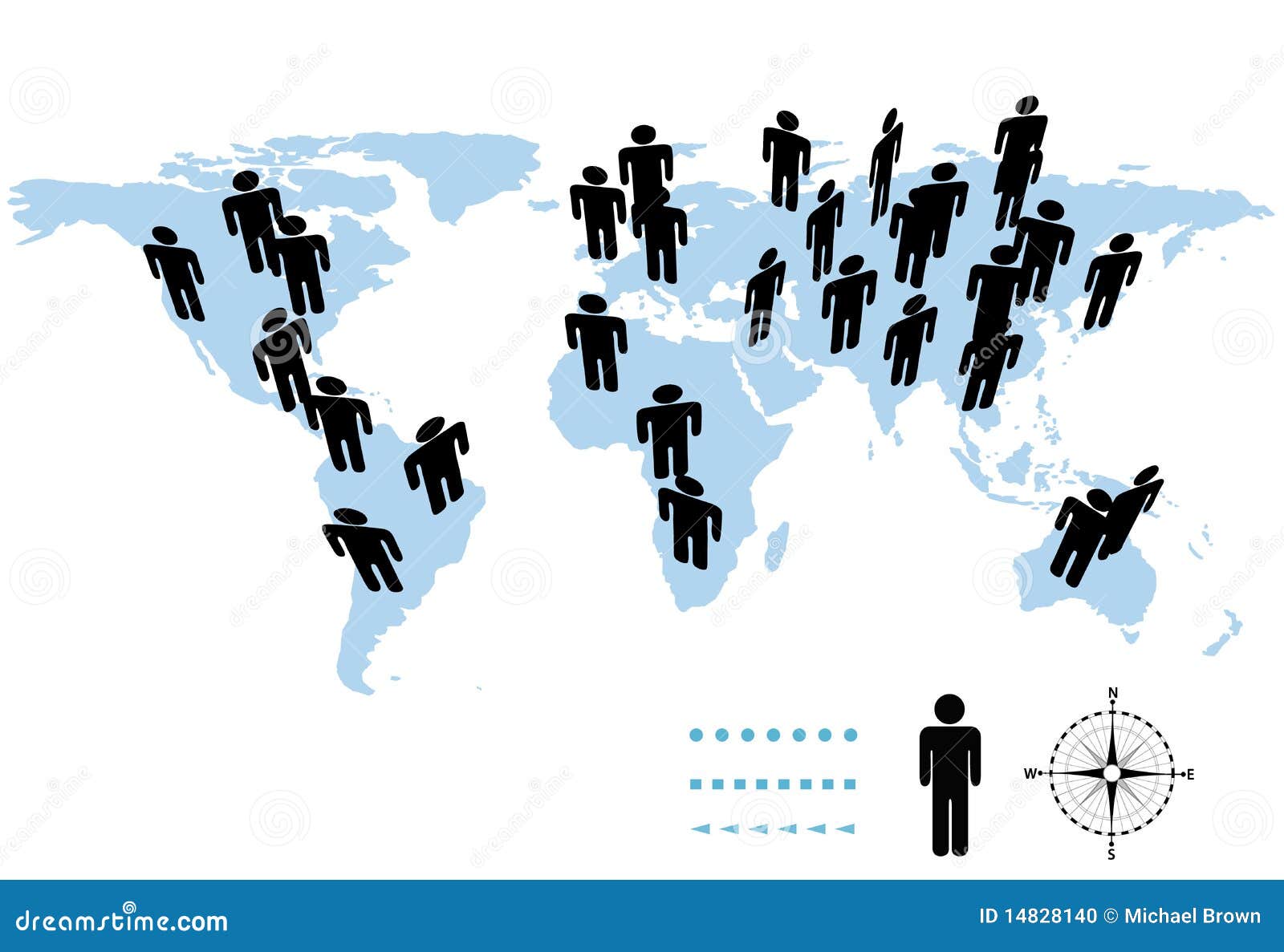 De Mensen Van Het Symbool Van De Aarde Van De Bevolking Van De Wereld ...