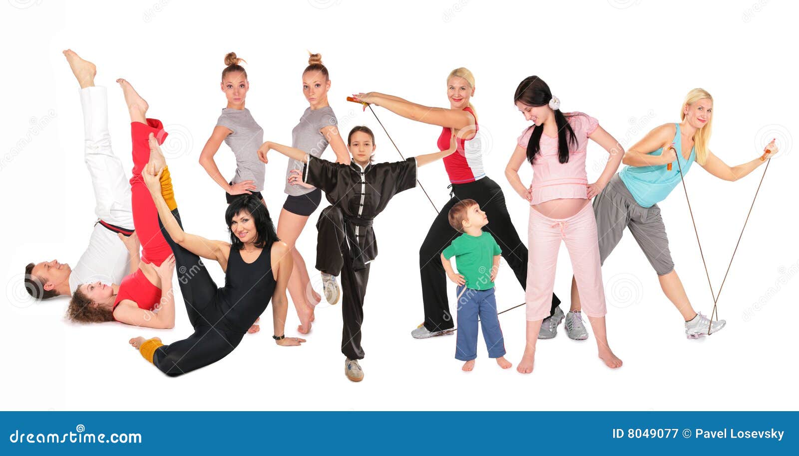 De Mensen Van Sporten Groeperen Zich, Collage Stock Afbeelding - Image ...