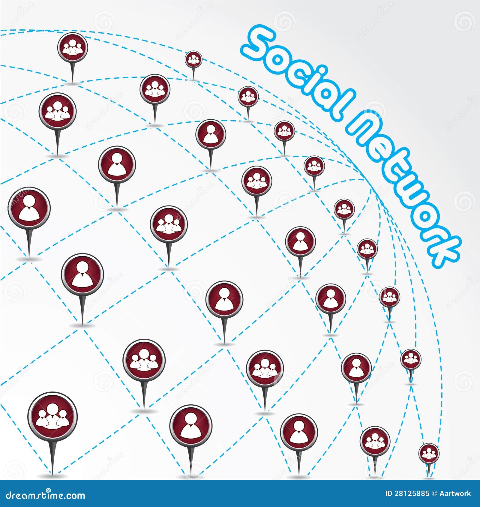 De Mensen Verbonden Over Aarde, Sociaal Netwerk Vector Illustratie ...