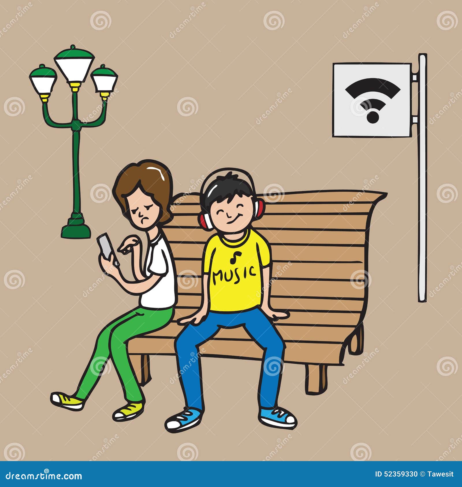 De mensen zitten op bank vector illustratie. Illustration of mensen ...