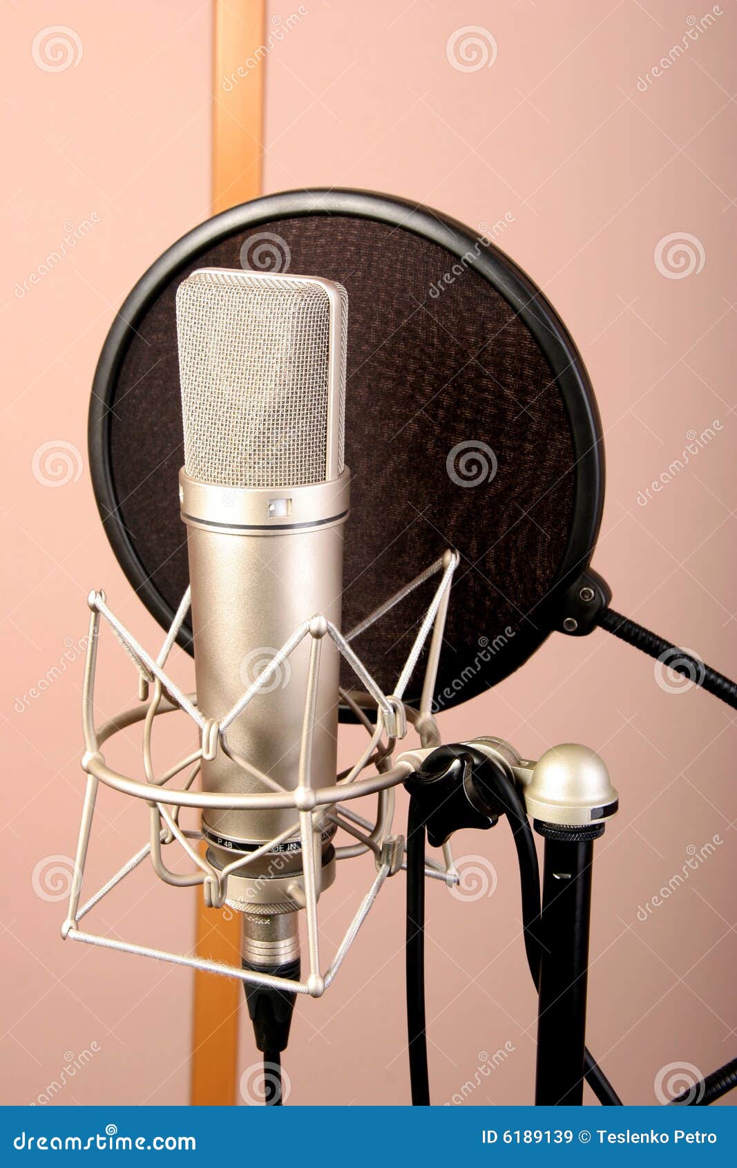 De microfoon van de studio stock afbeelding. Image of schijf - 6189139