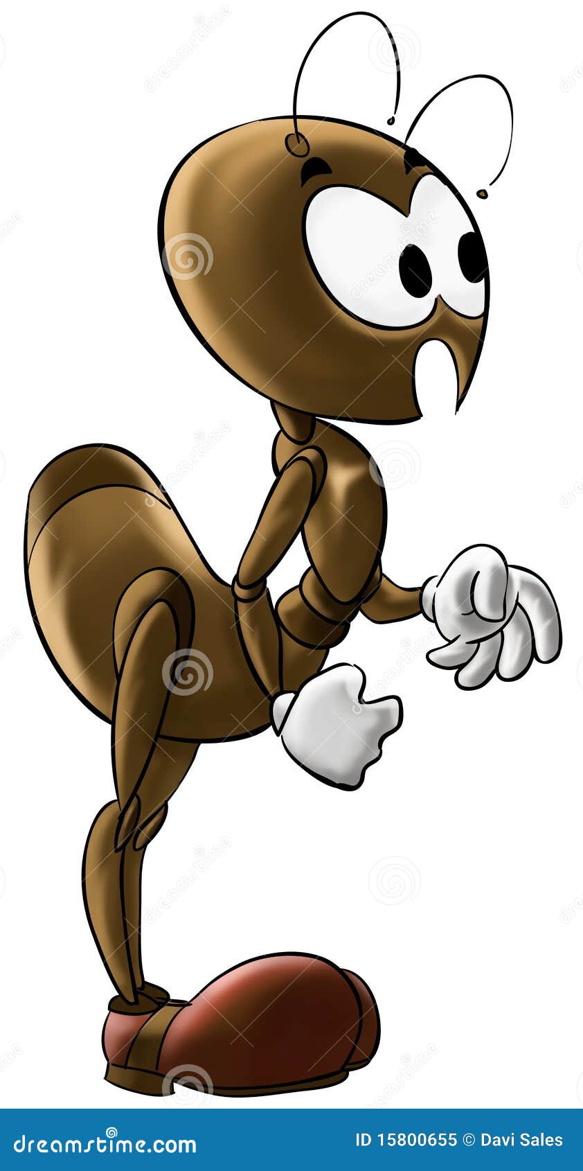 De Mier Van Het Beeldverhaal Stock Illustratie - Illustration of één ...