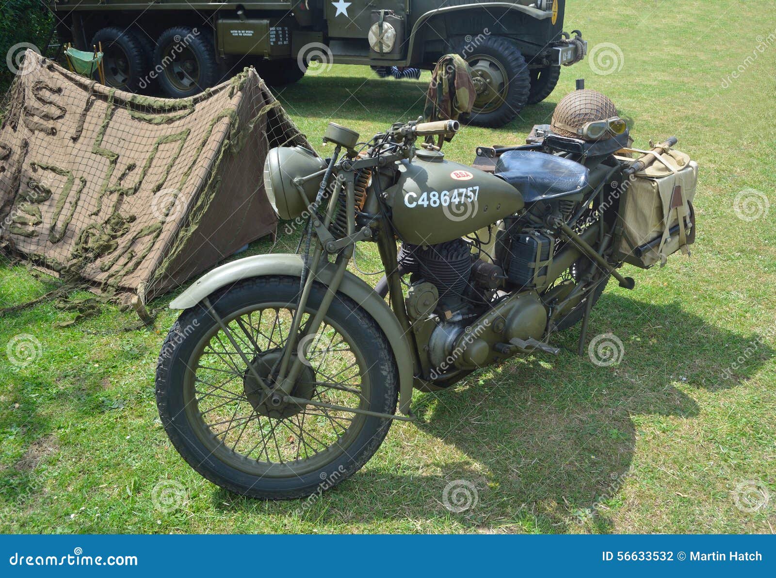 De Militaire Motorfiets Van BSA Redactionele Fotografie - Image of toon ...