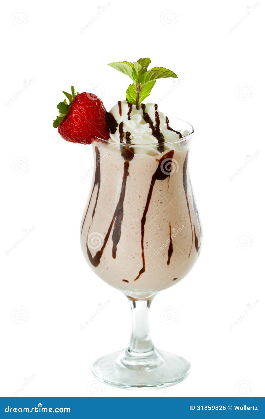 De Milkshake Van De Aardbeichocolade Stock Foto - Image of aroma, dieet ...