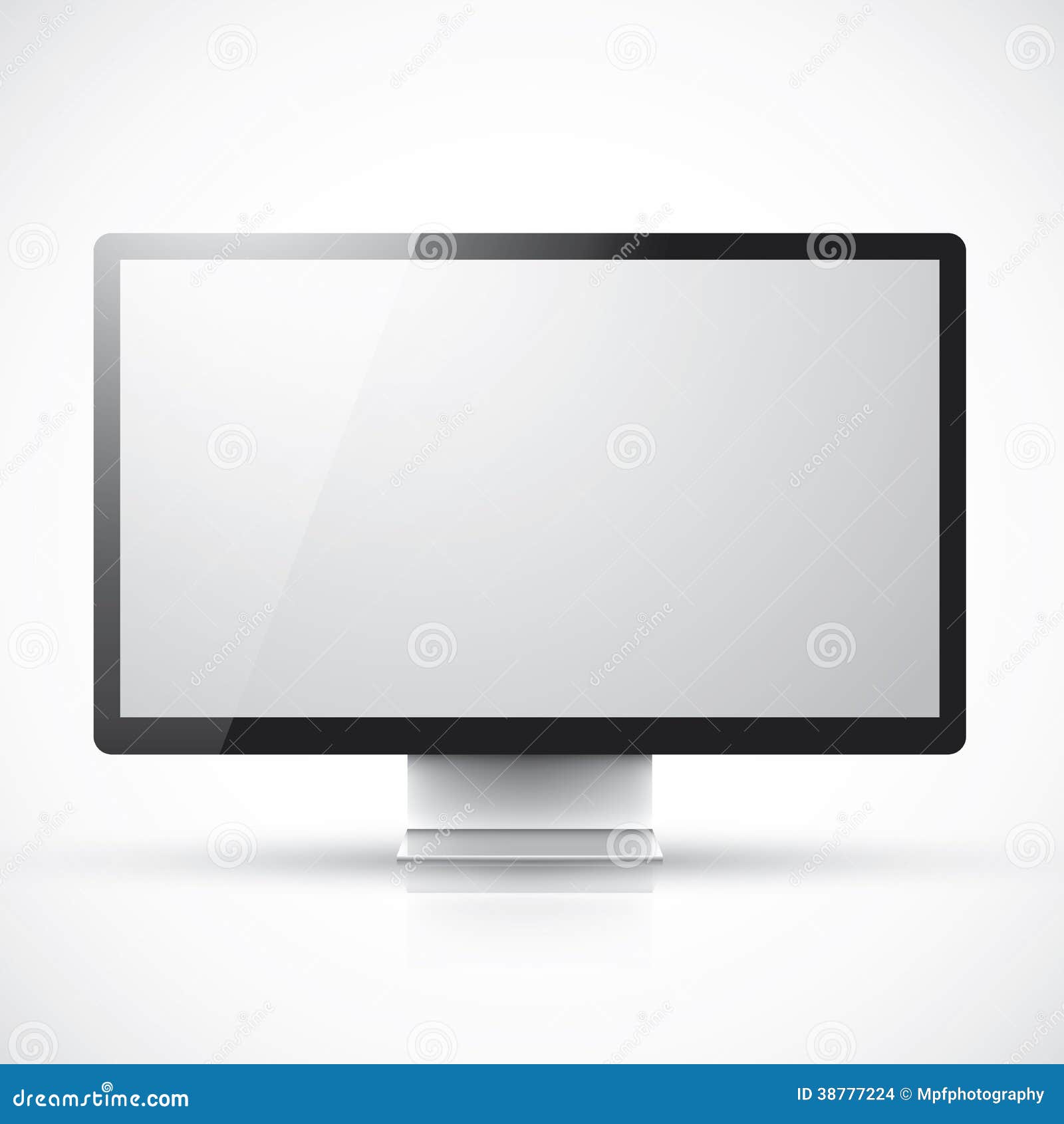 De Moderne Vectorillustratie Van Het Computerscherm Vector Illustratie ...