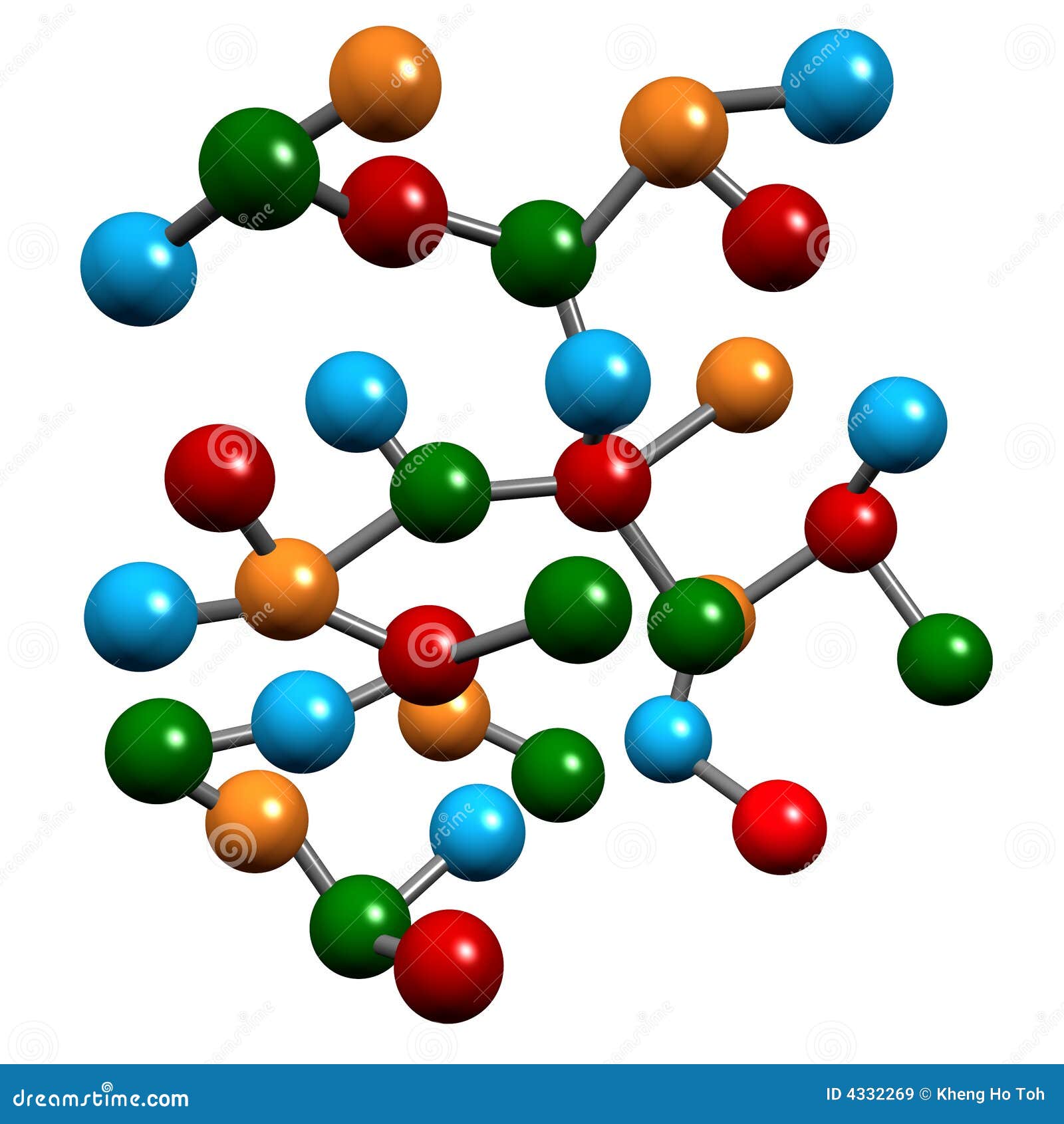 De Moleculaire Elementen Van De Chemie Stock Illustratie - Illustration ...