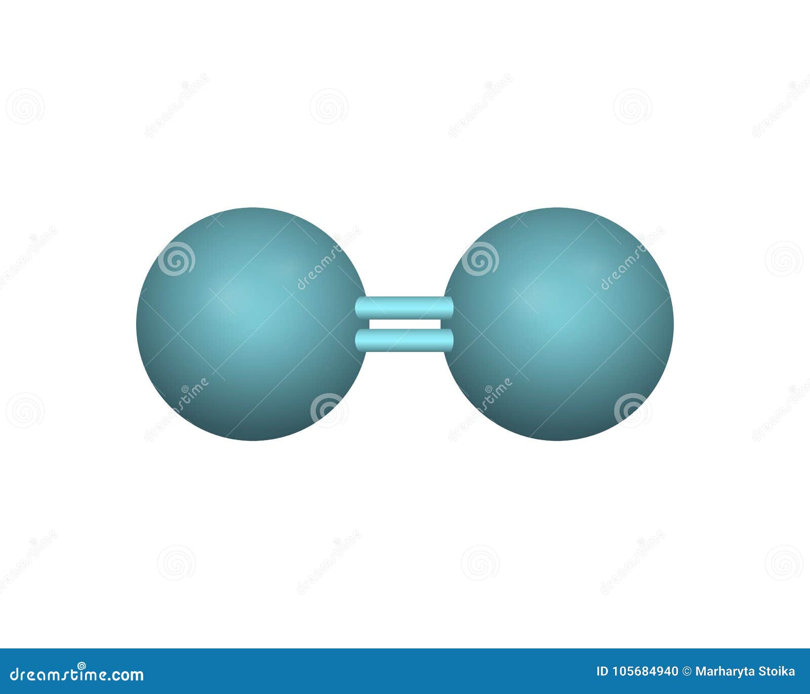 De Moleculaire Formule Van Zuurstof Vector Illustratie - Illustration ...