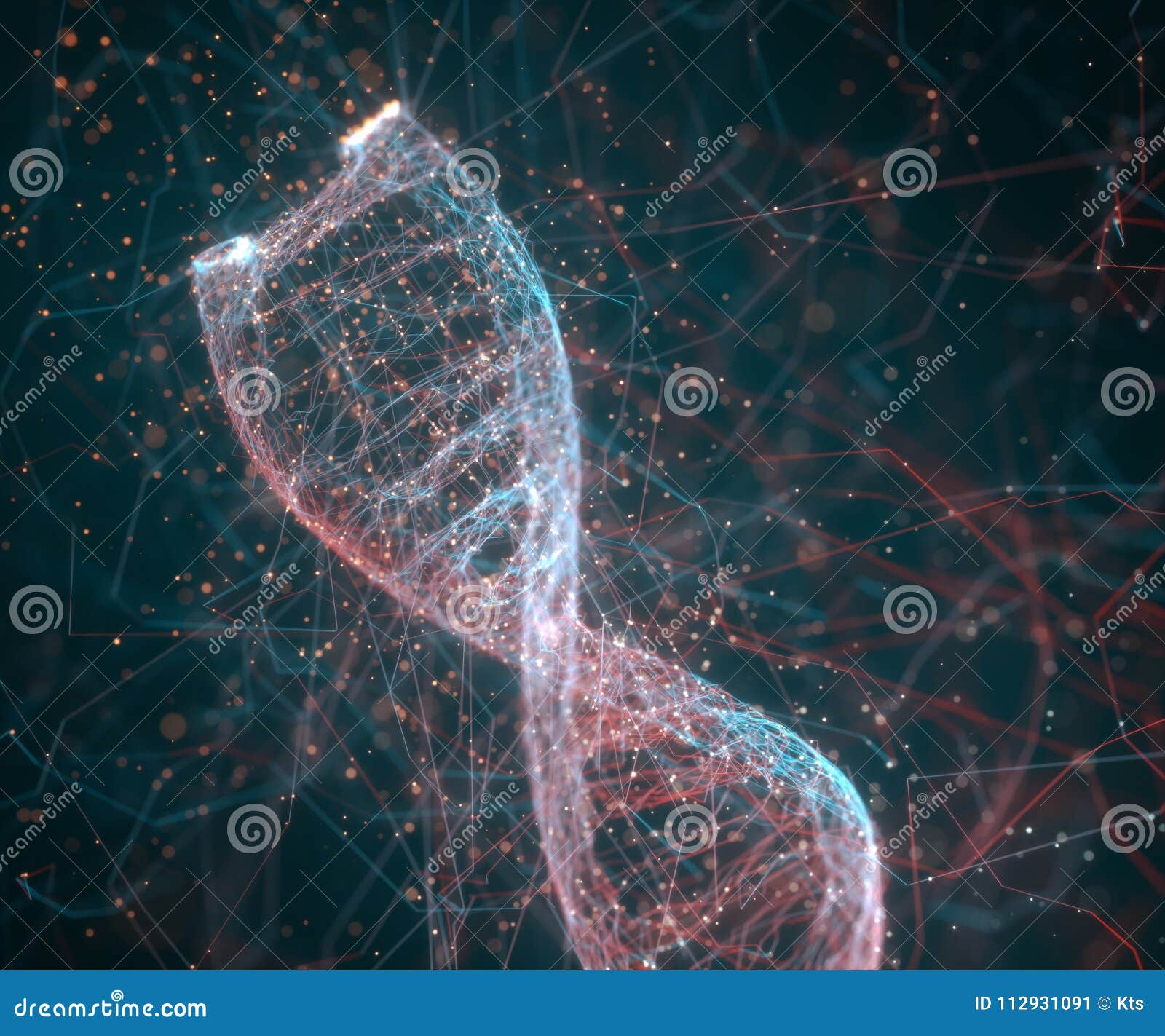 De Moleculaire Structuur Van DNA Stock Afbeelding - Image of code ...