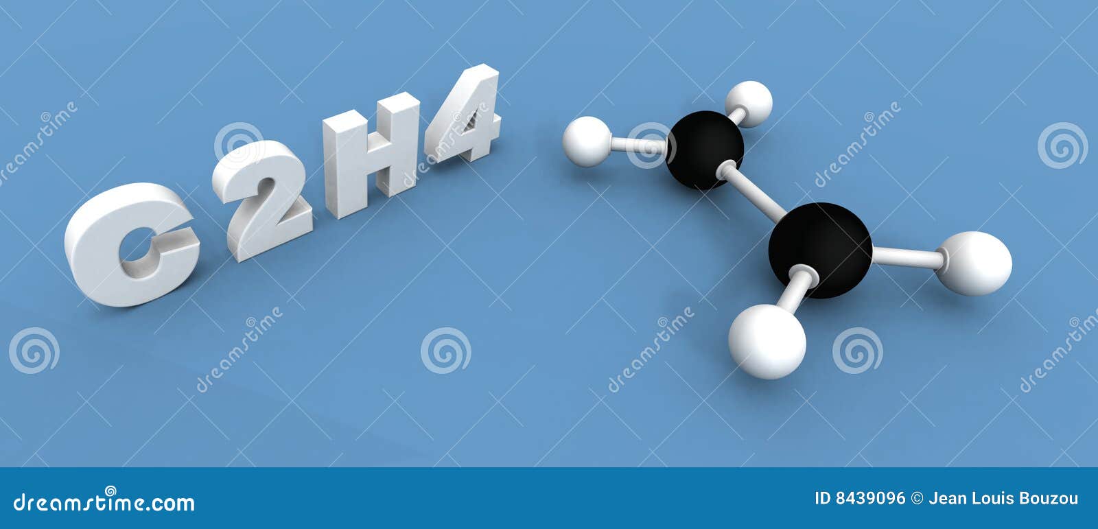 De Molecule Van De Ethyleen Stock Illustratie - Illustration of ...