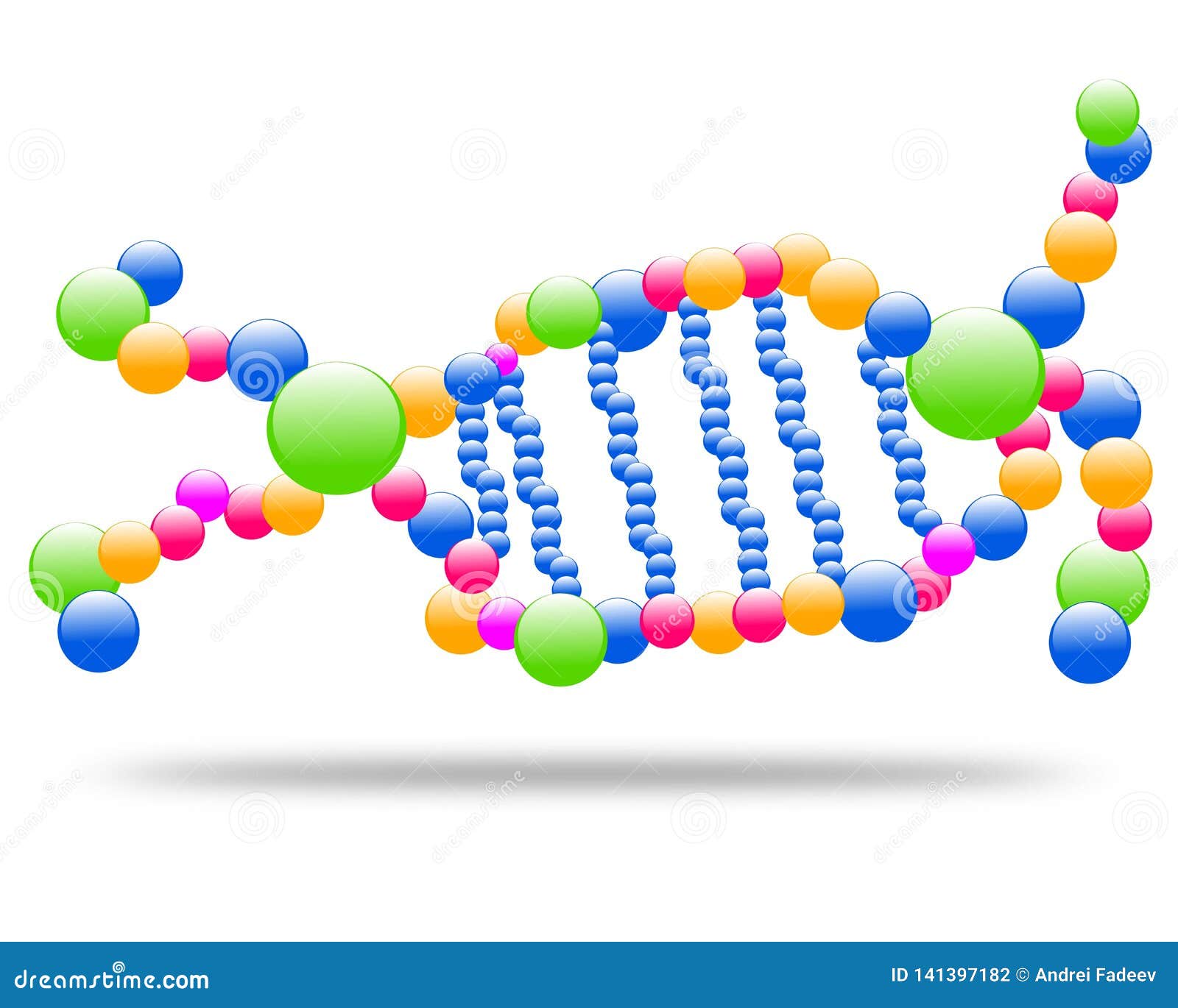 De Molecule Van DNA Van Het Tekeningsembleem, Chromosoom Vector ...