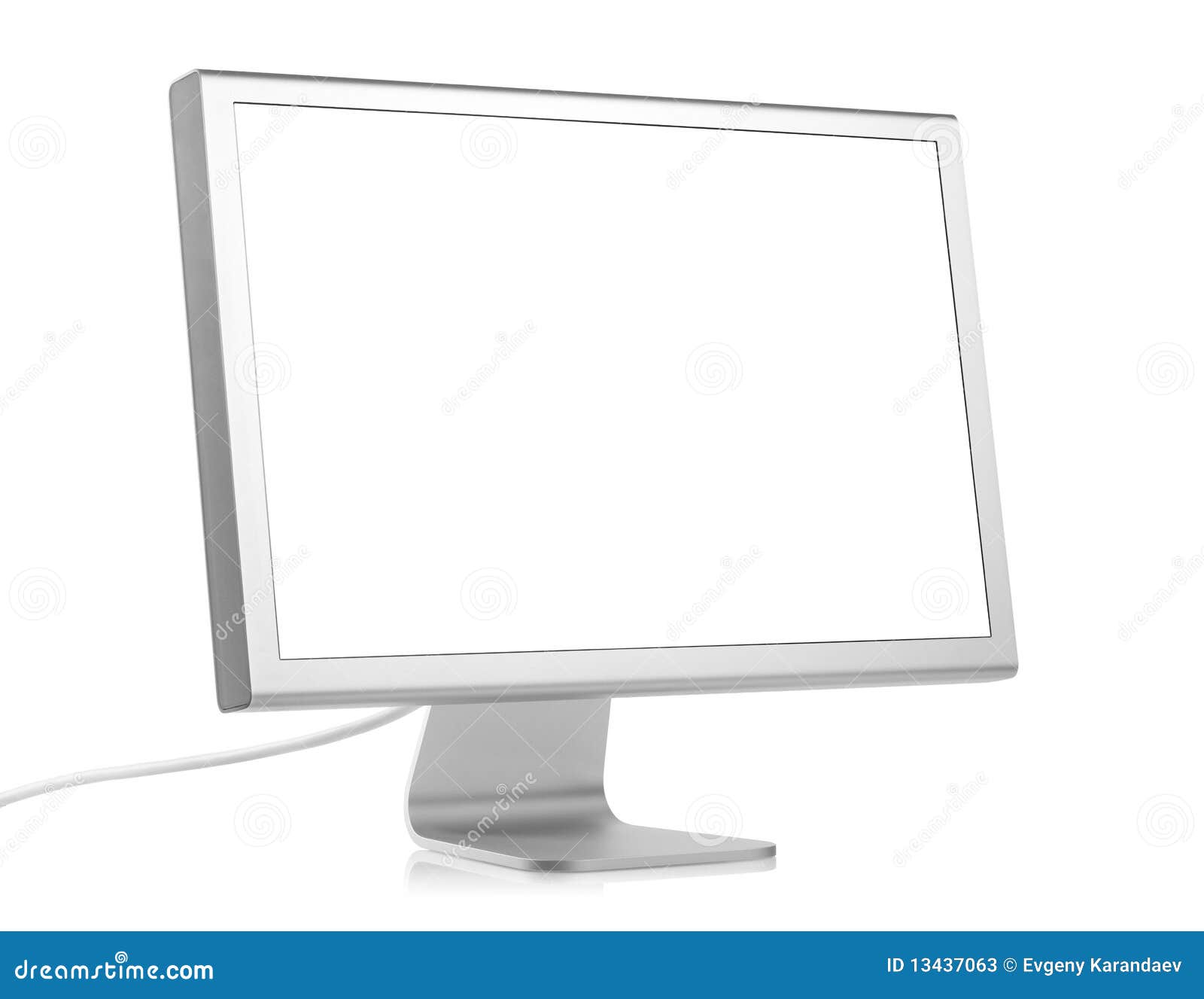 De Monitor Van De Computer Met Het Lege Scherm Stock Afbeelding - Image ...