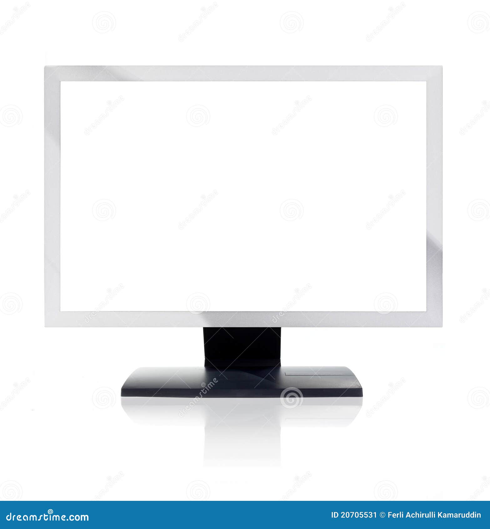 De Monitor Van De Computer Met Het Lege Witte Scherm Stock Illustratie ...