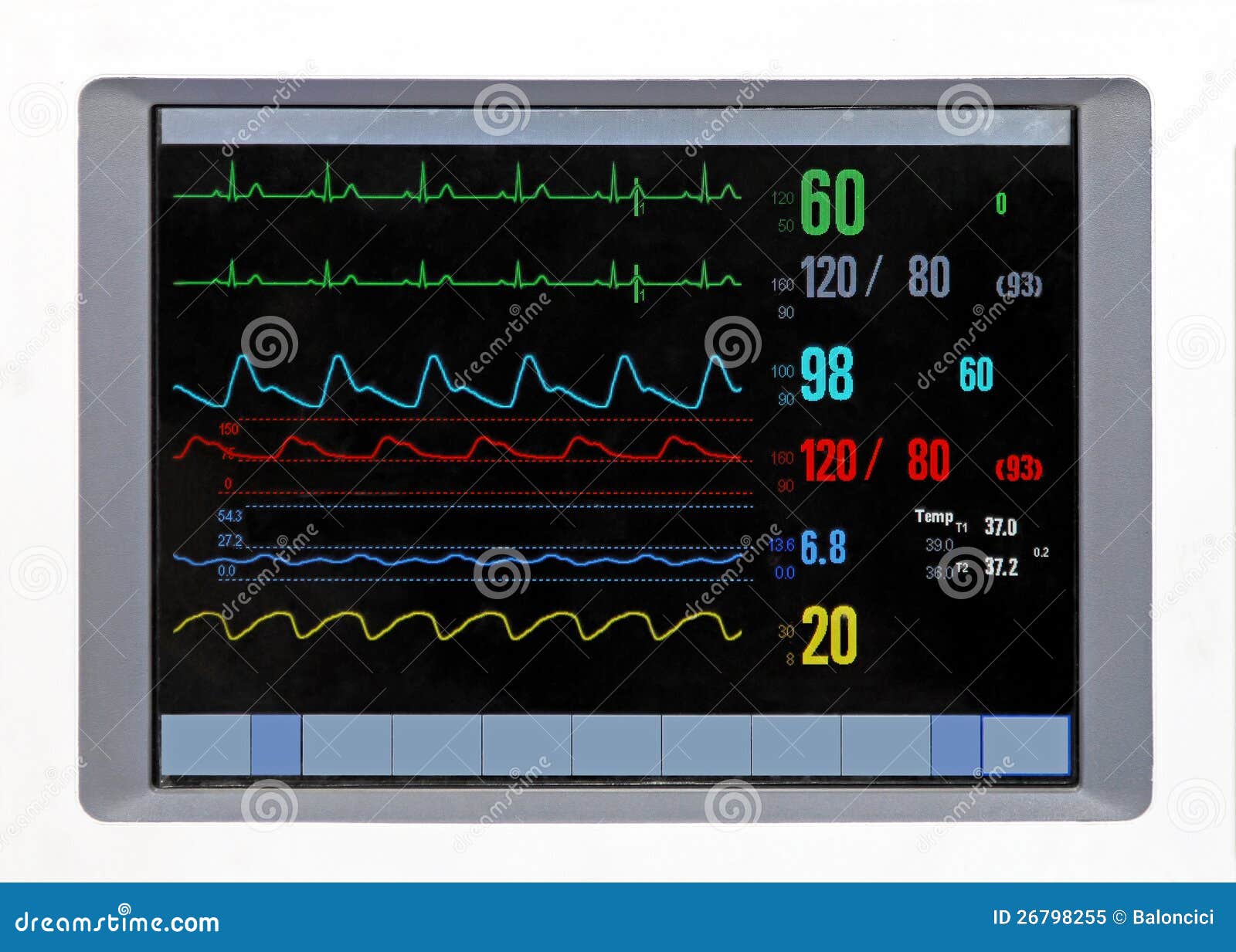 De monitor van het hart stock afbeelding. Image of cardiologie - 26798255