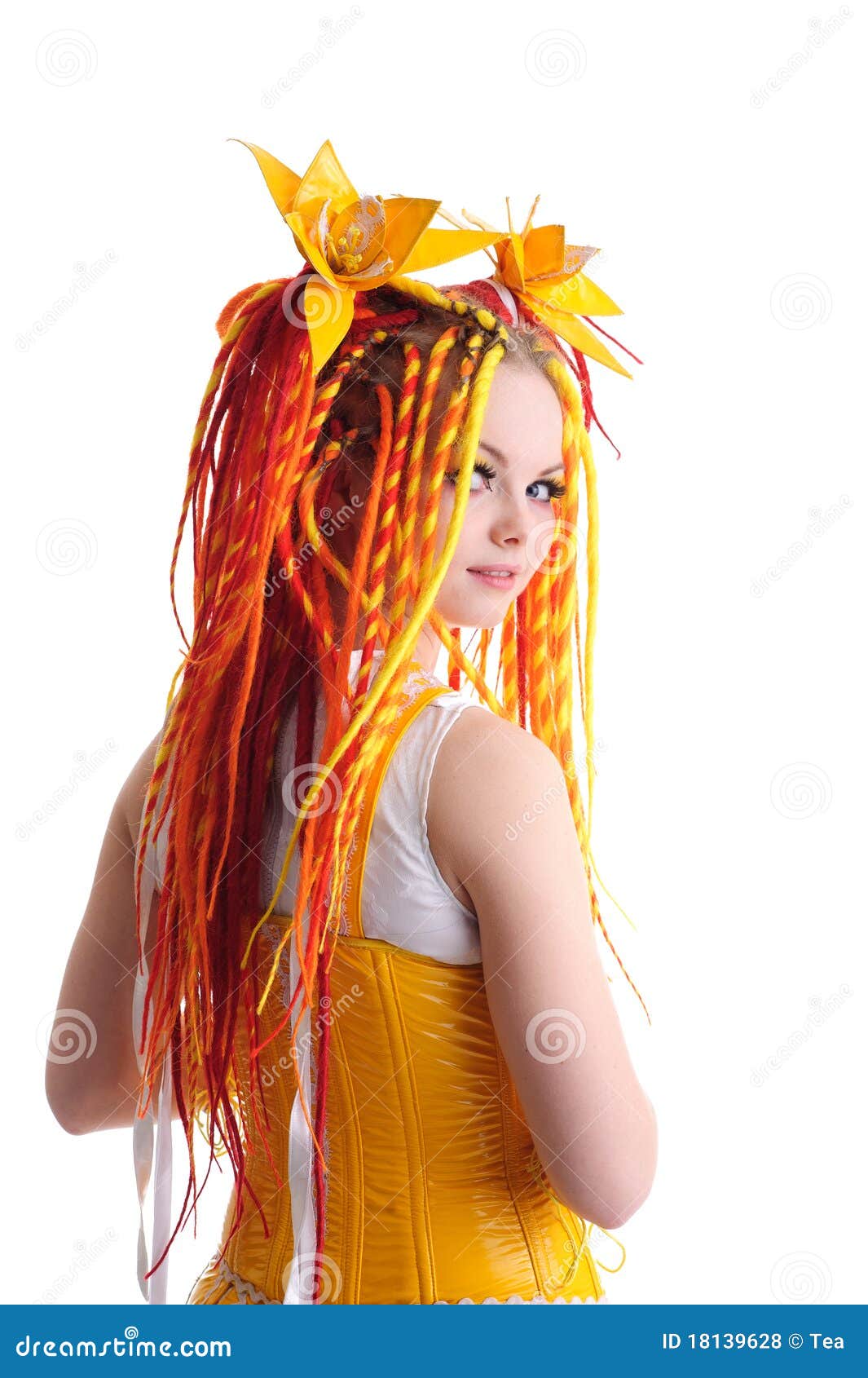 De Mooie Rug Van De Vrouwenblik Stock Foto - Image of kleding, haren ...