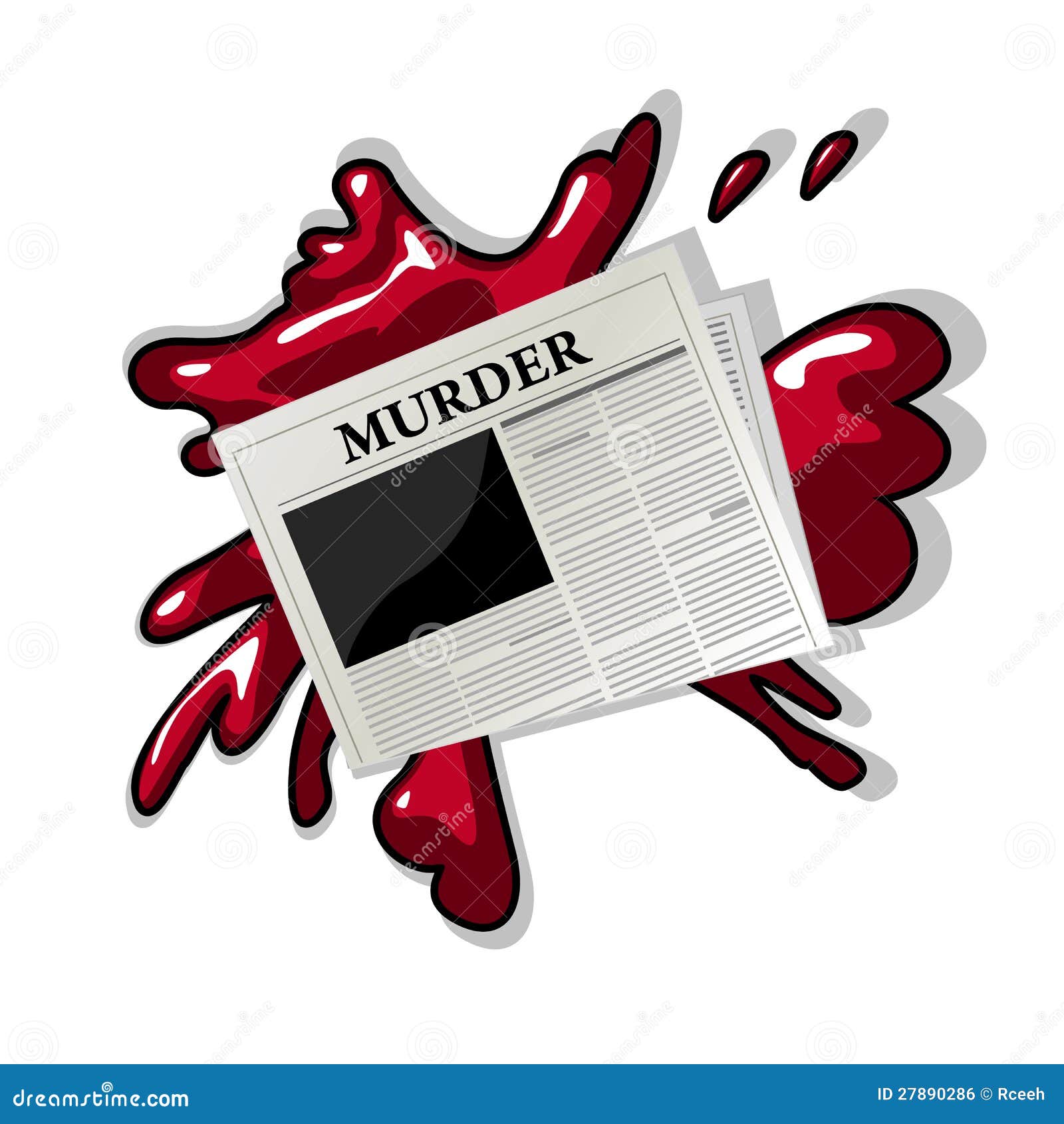 De Moordpictogram Van De Krant Vector Illustratie - Illustration of ...
