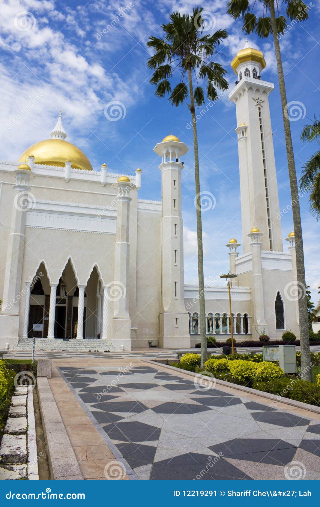 De Moskee van Bruneian stock afbeelding. Image of zwevend - 12219291