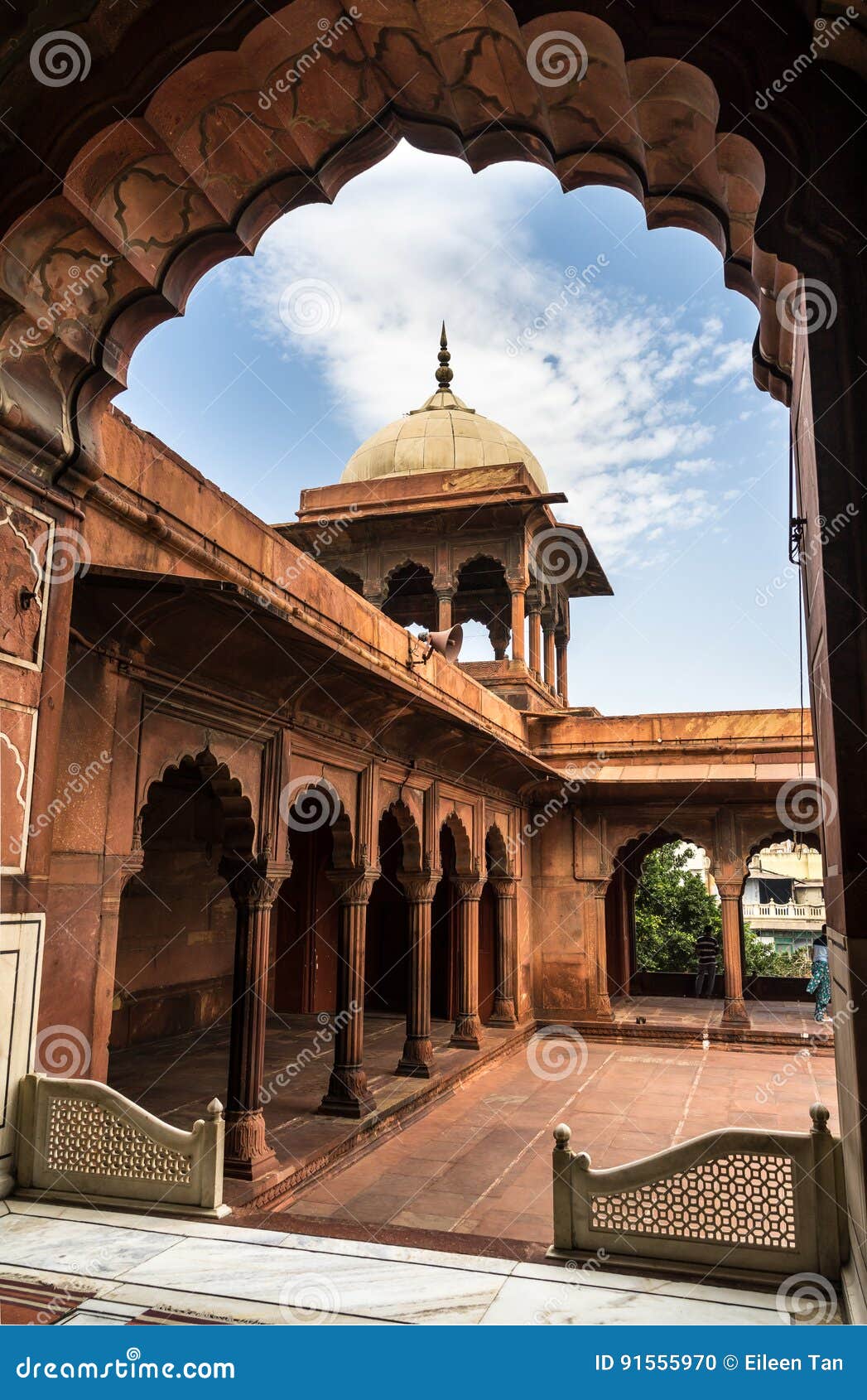 De Moskee Van Masjid Van Jama Stock Foto - Image of indië, tempel: 91555970