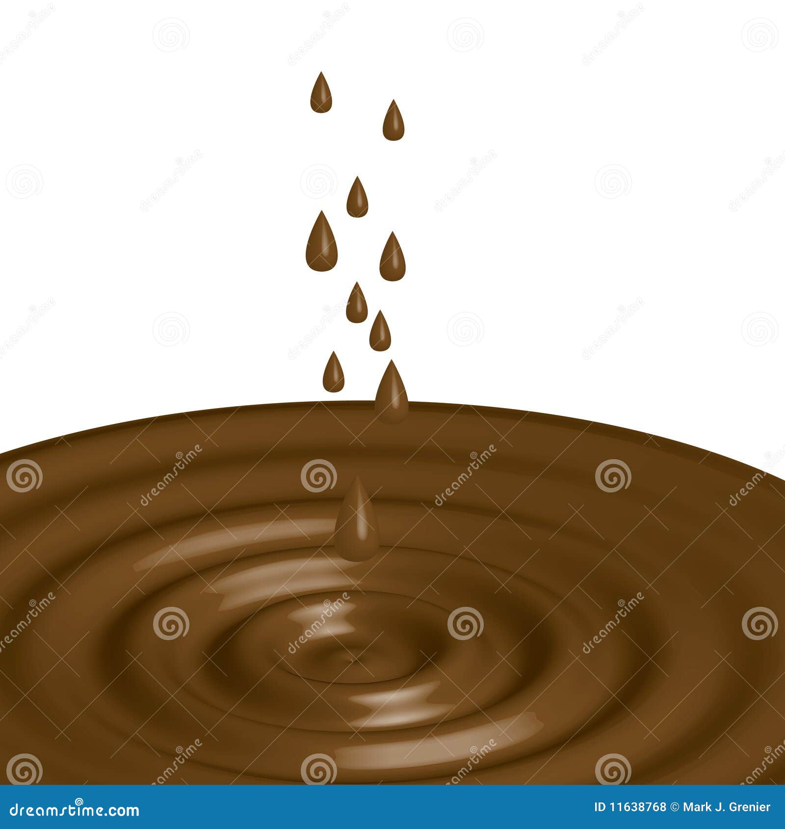 De Motregen Van De Chocolade Vector Illustratie - Illustration of ...