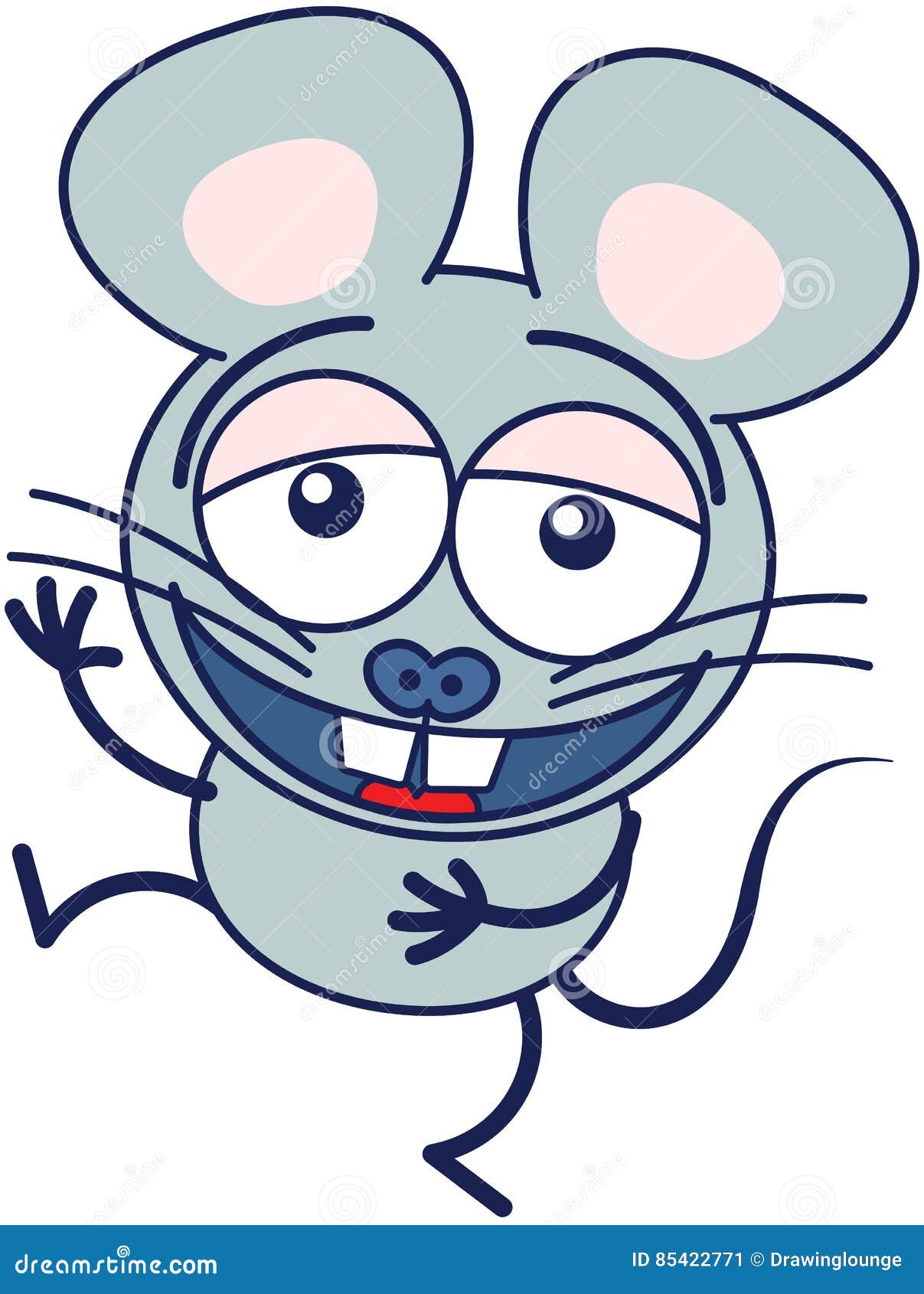 De Muis Die Van Nice Enthousiast Lachen Vector Illustratie ...